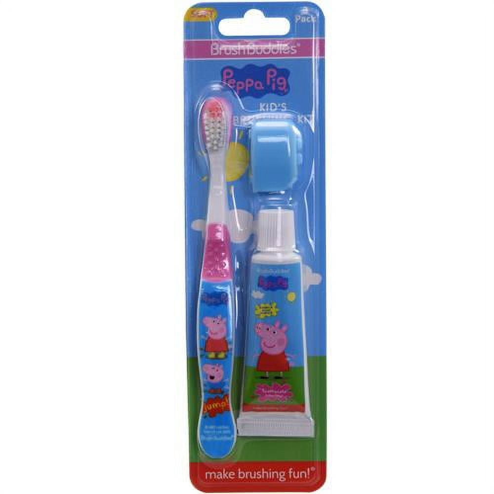 Peppa Pig Kids Brushing Kit 3PK (Toothbrush, Cap & Toothpaste ...