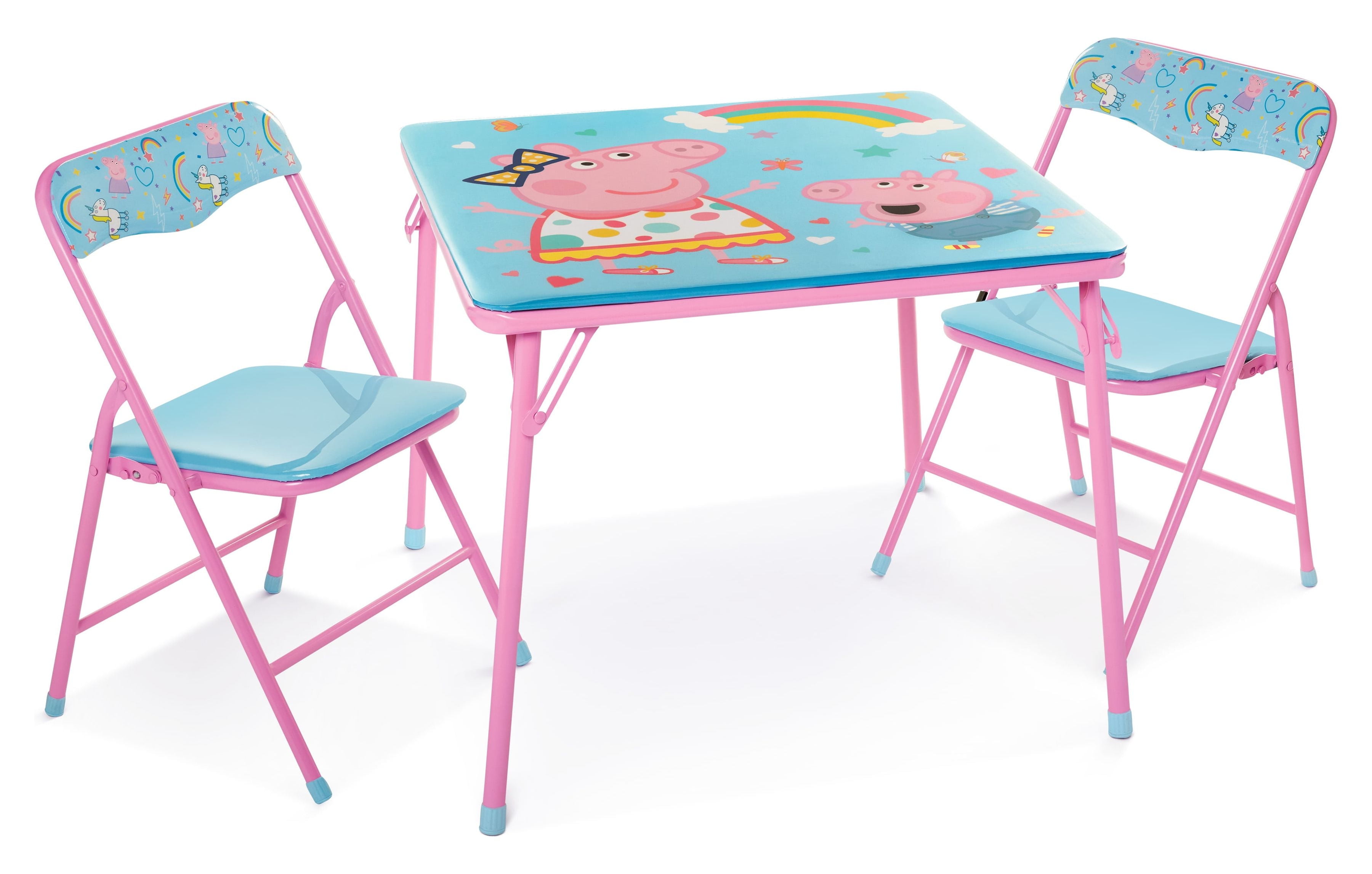 Peppa Pig Child 3-Piece Table and Chairs Set, Pink - Walmart.com