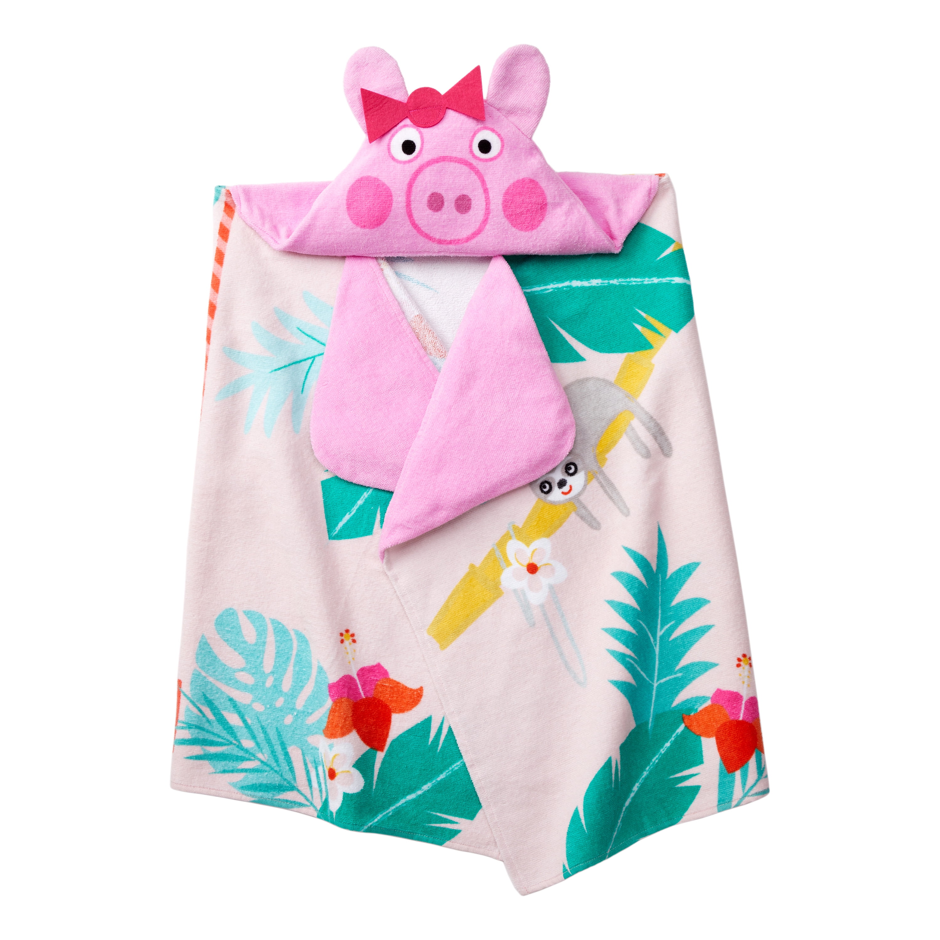 Peppa Pig Kids Cotton Hooded Towel - Walmart.com