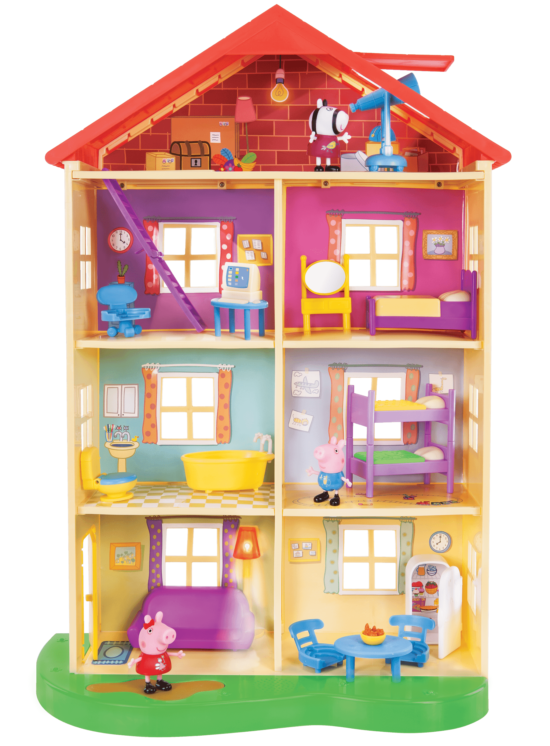 Peppa Pig Kids Lights and Sounds Family Home Playset, 23'' - Walmart.com