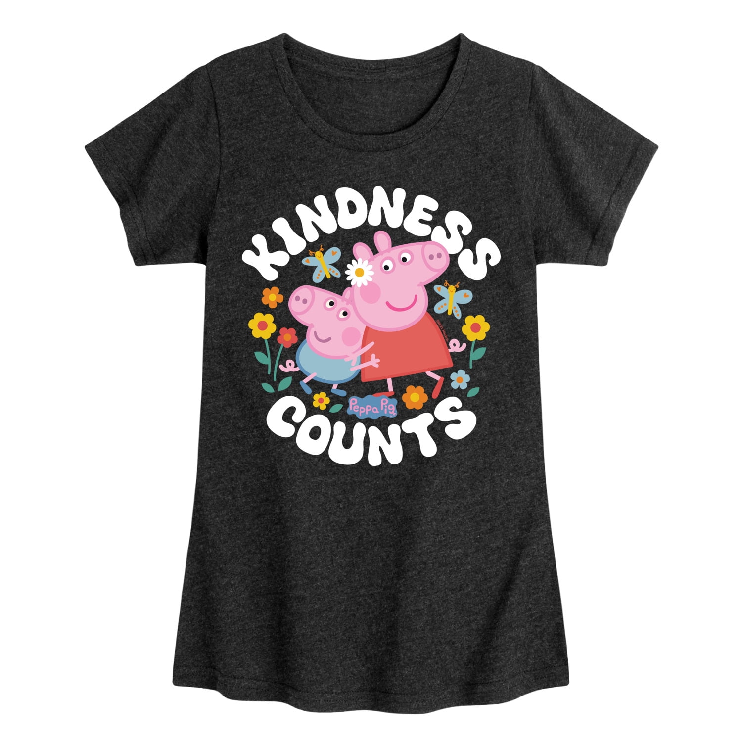 Peppa Pig - Kindness Counts - Girls Toddler And Youth Fitted Short ...