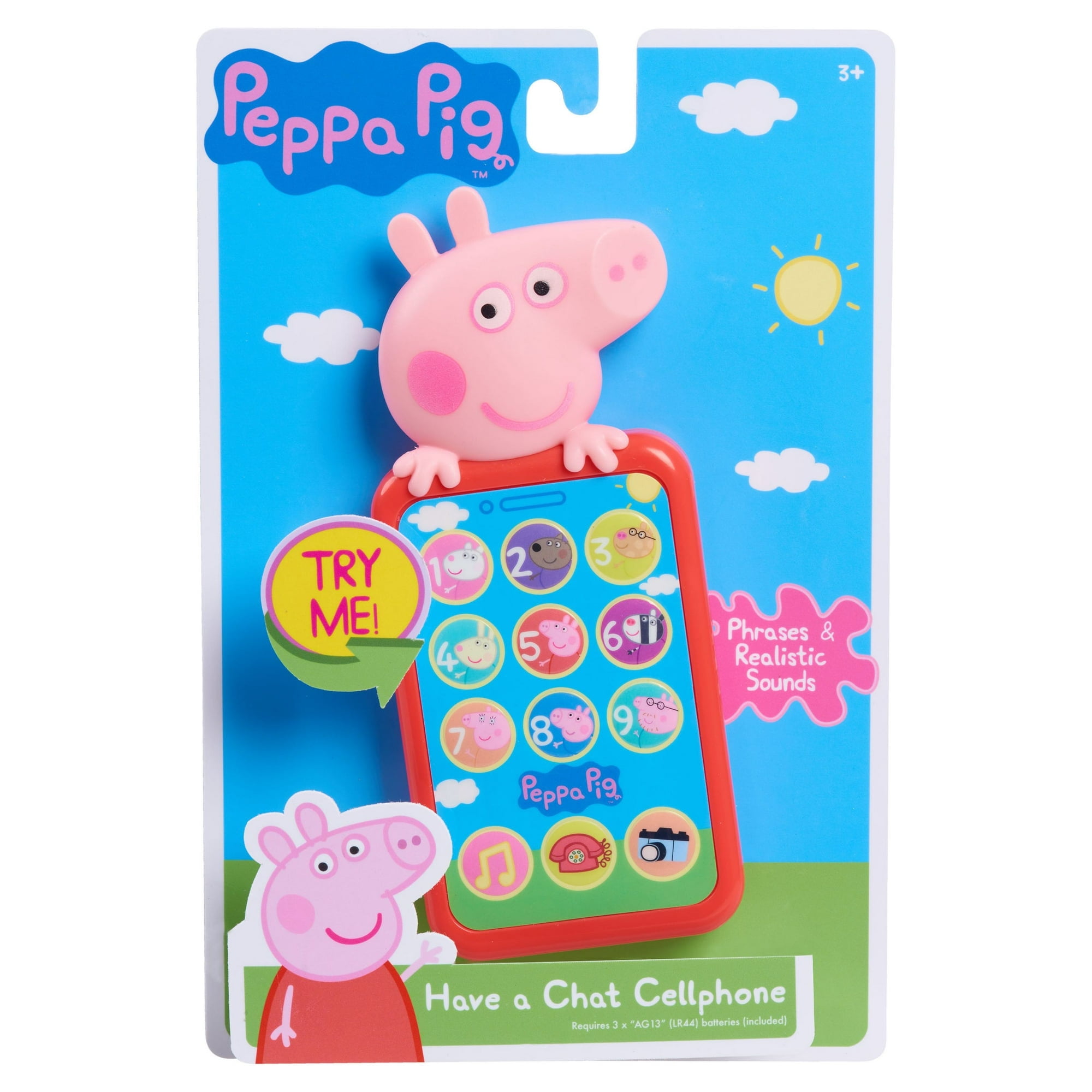 Peppa Pig Light-Up Toy Cell Phone with Interactive & Realistic Sounds ...
