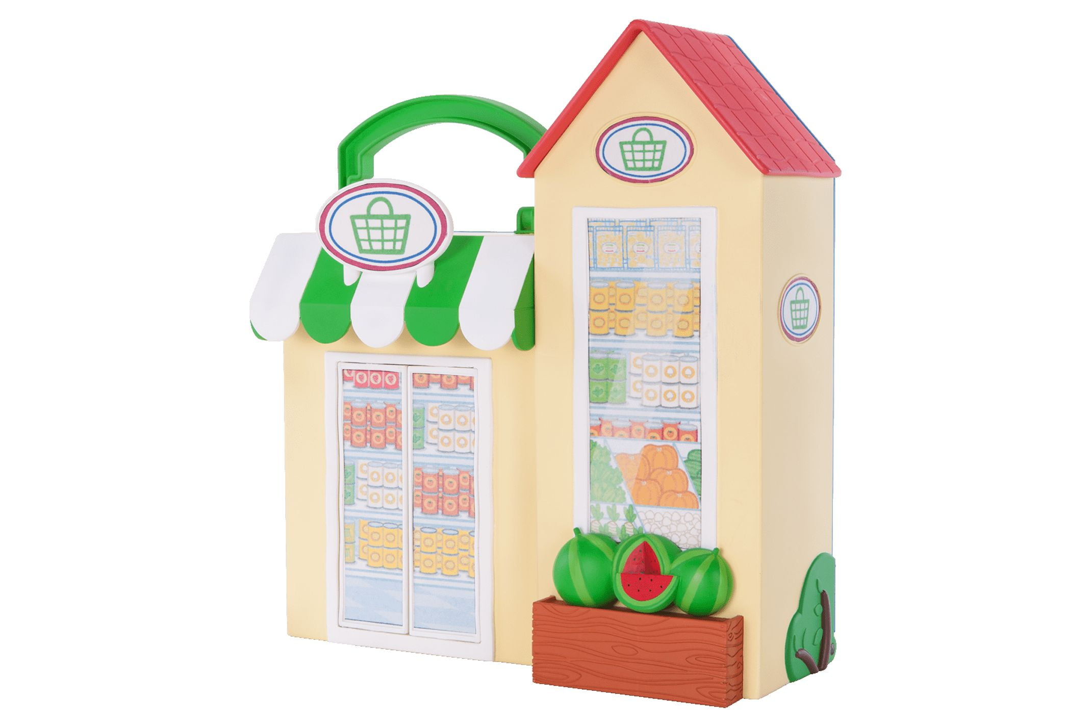 Peppa Pig Little Grocery Store Playset, Portable Market with Shopping ...