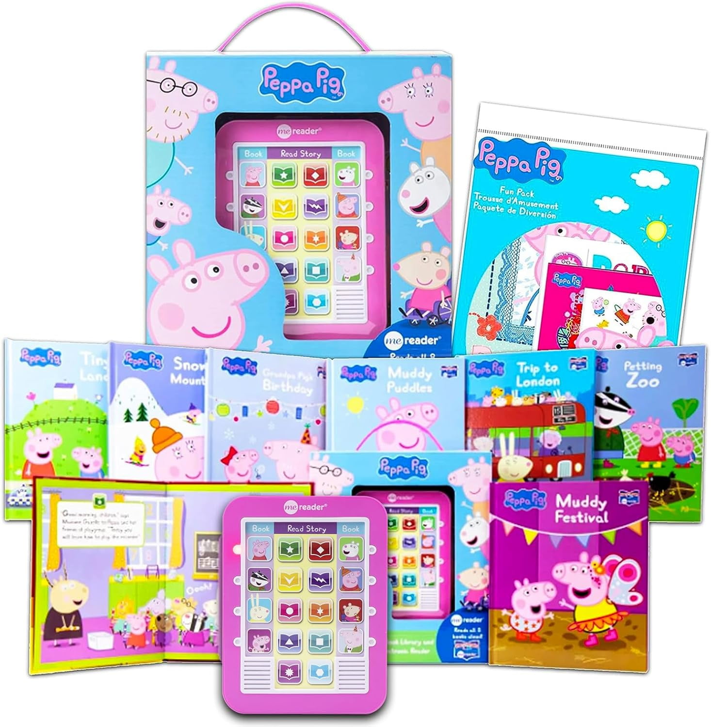 Peppa Pig Me Reader Electronic Reader 8 Book Bundle Books for Toddlers ...