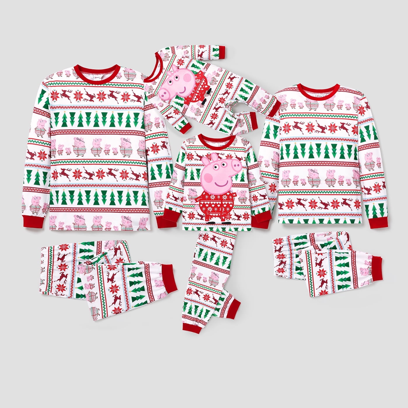 Peppa Pig Mens Pajamas Sets Family Couple Matching Christmas Graphic ...