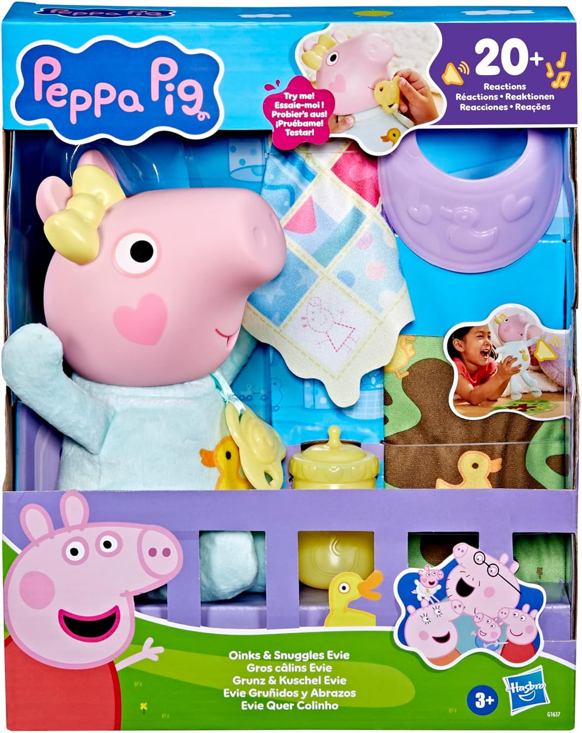 Peppa Pig Oinks and Snuggles Evie Interactive Baby Doll - Walmart.com