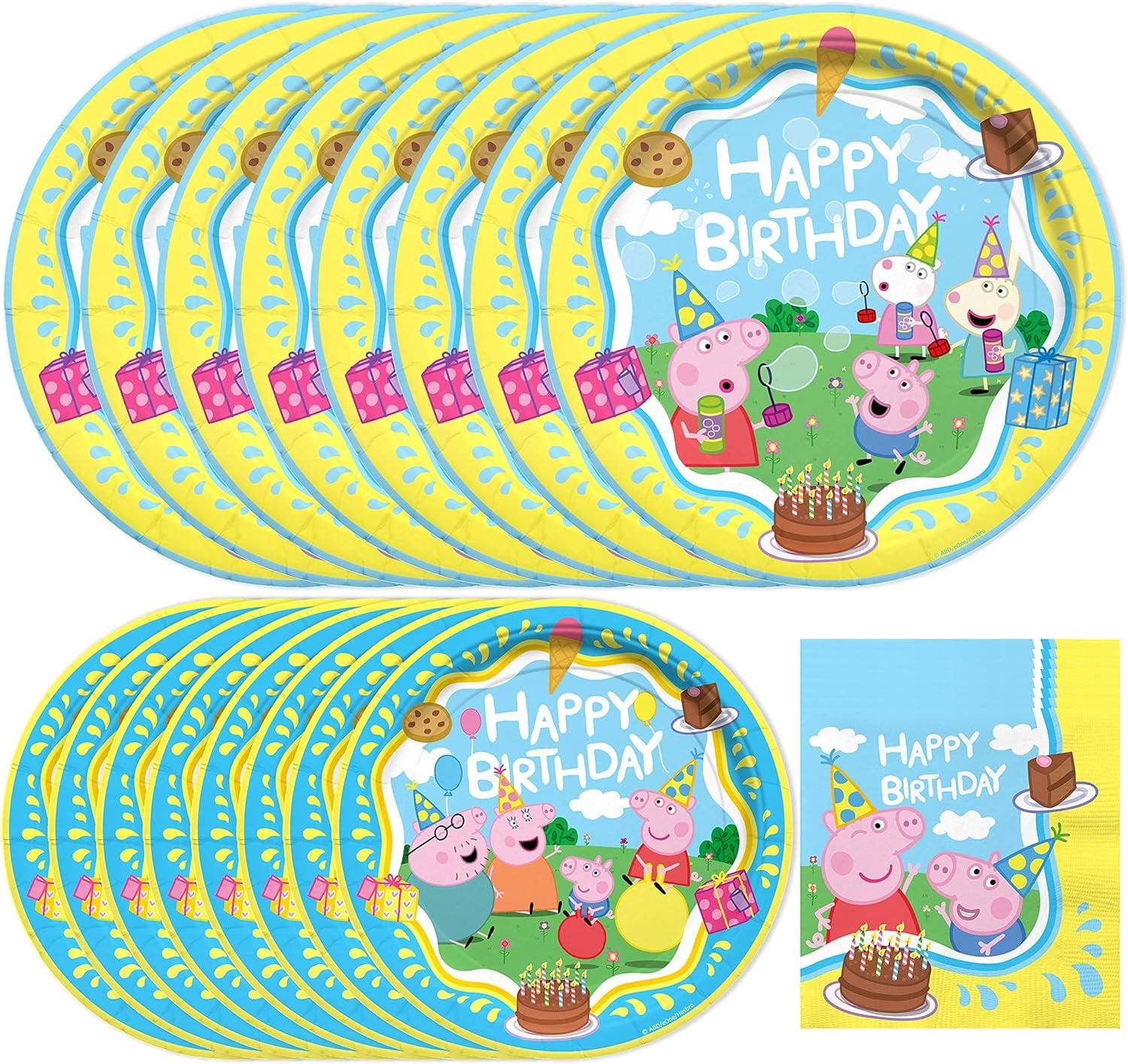 Peppa Pig Party Tableware Starter Set for 16 Guests - Walmart.com