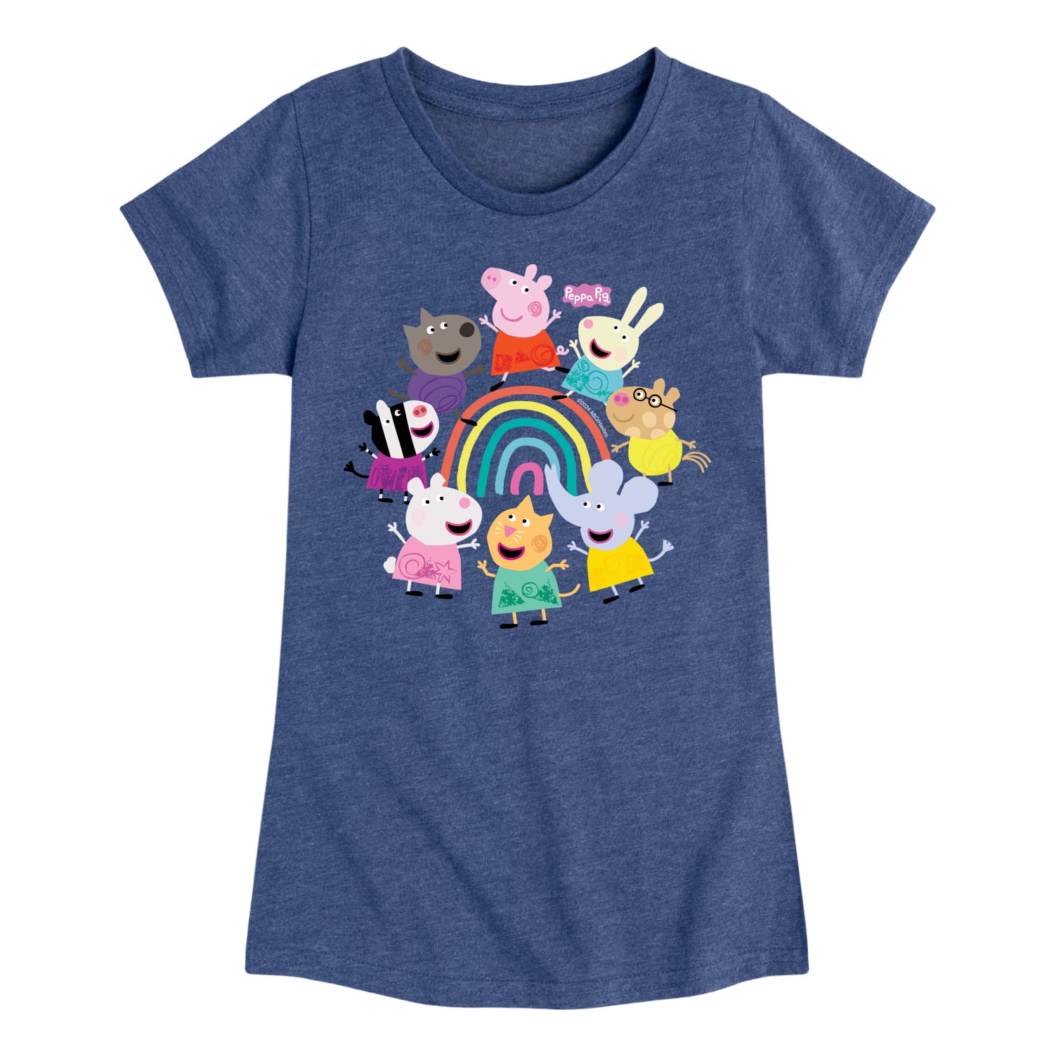Peppa Pig - Peppa And Friends Rainbow - Girls Toddler And Youth Fitted ...