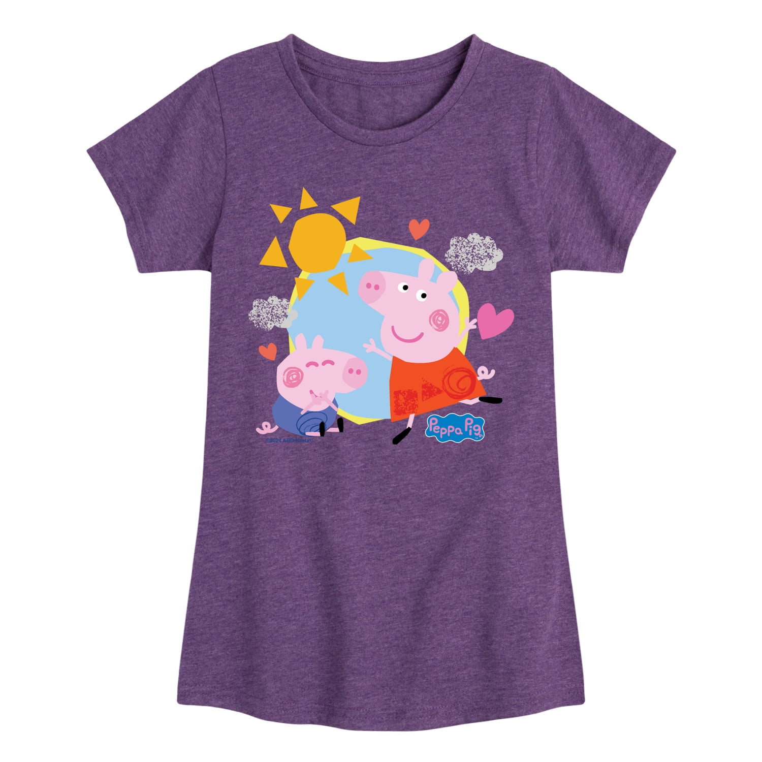Peppa Pig - Peppa And George Sunny - Girls Toddler And Youth Fitted ...