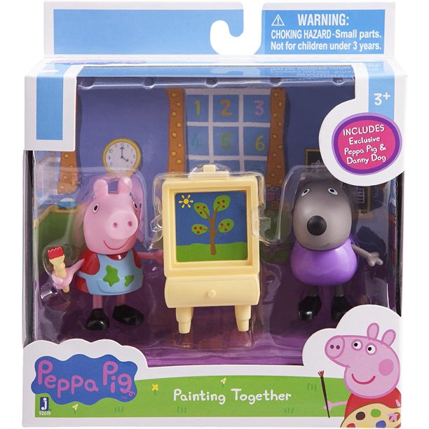 Peppa Pig Peppa & Danny Dog Painting Class Play Set - Walmart Business ...