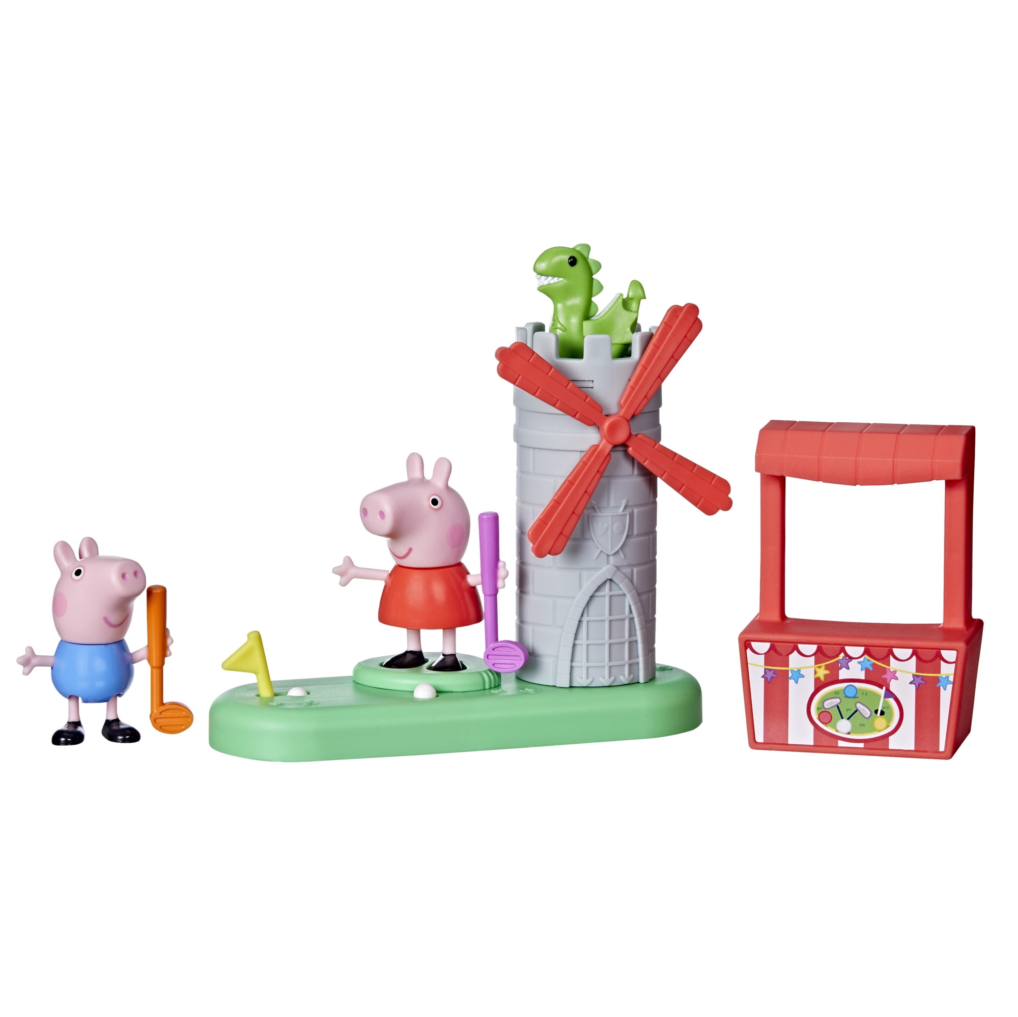 Peppa Pig, Preschool Mini Golf Playset, 2 Figures, Spinning Windmill ...
