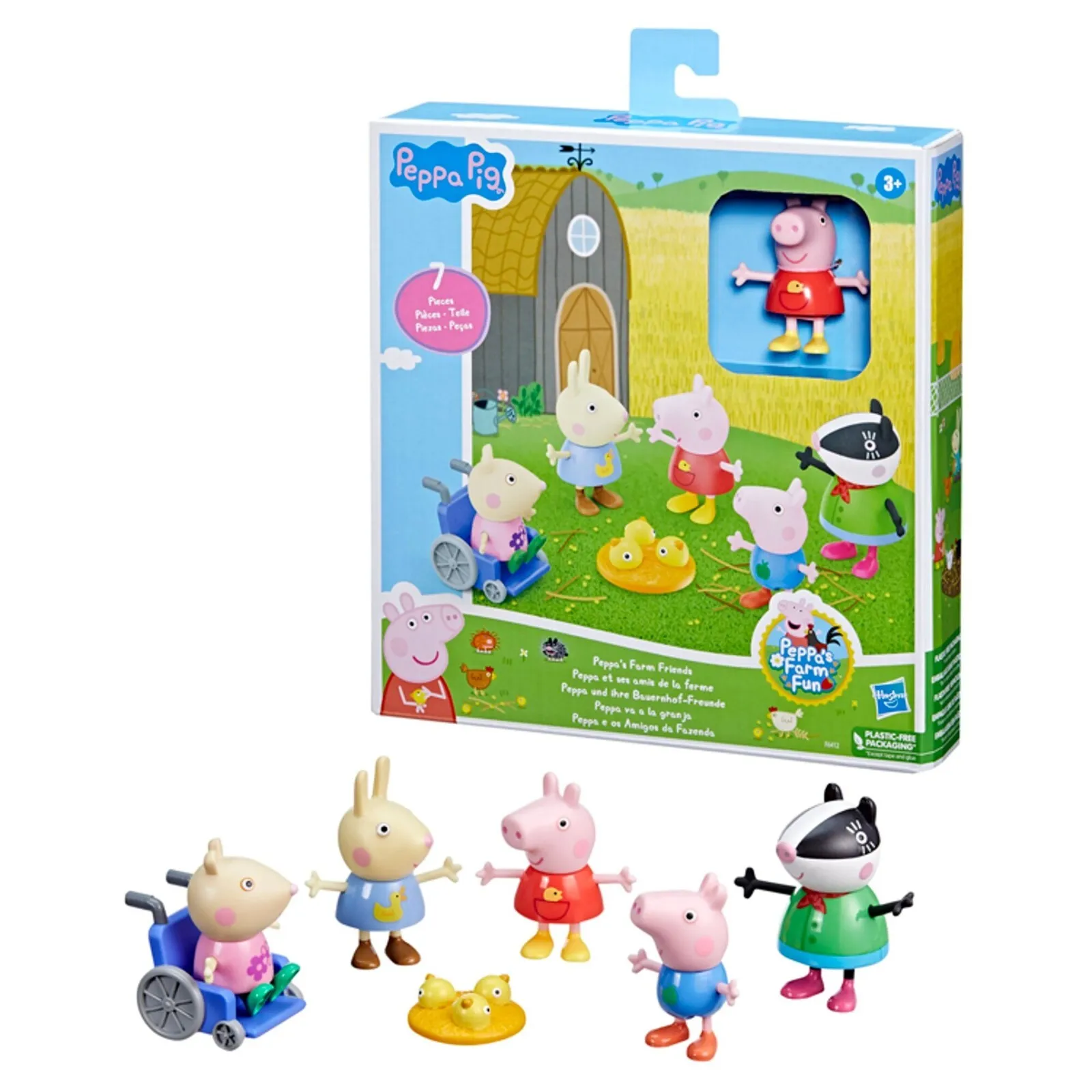 Peppa Pig, Peppa's Farm Friends 7-Piece Playset - Walmart.com