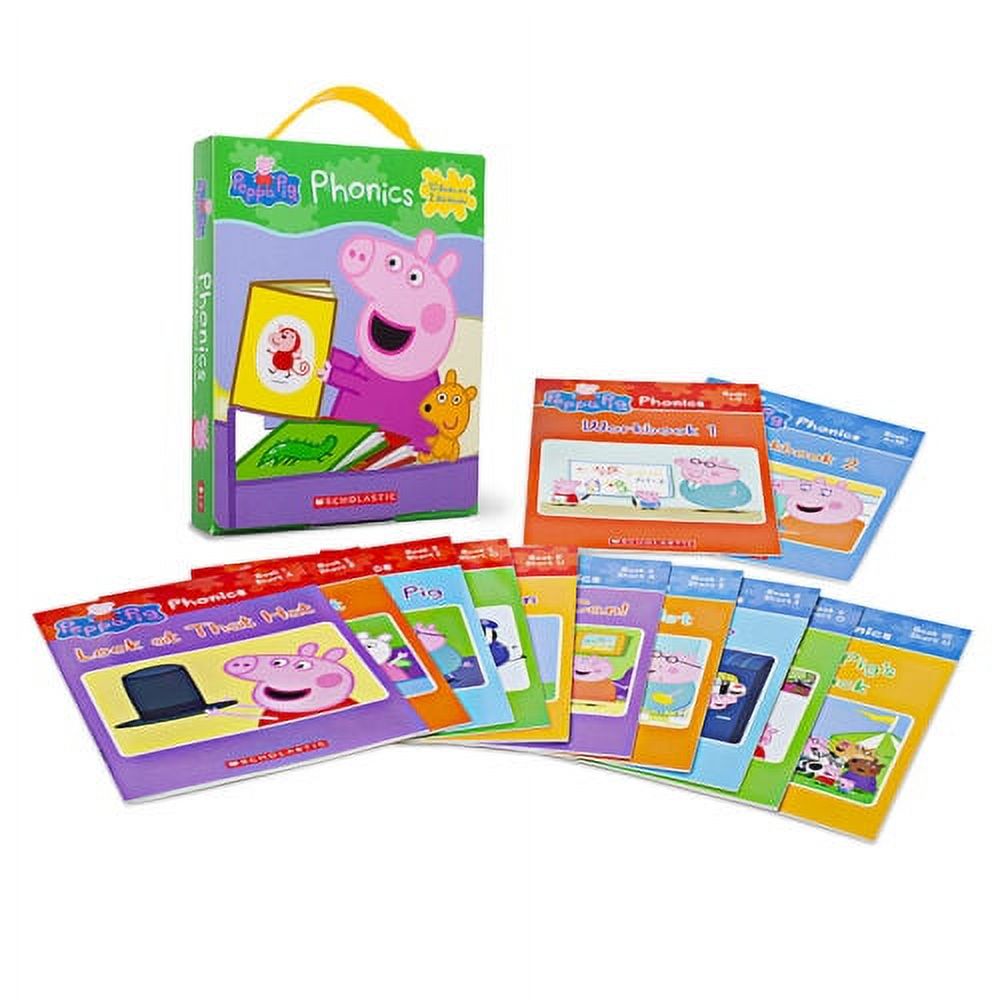 Peppa Pig Phonics Box Set by Scholastic includes 10 stories 2 workbooks ...