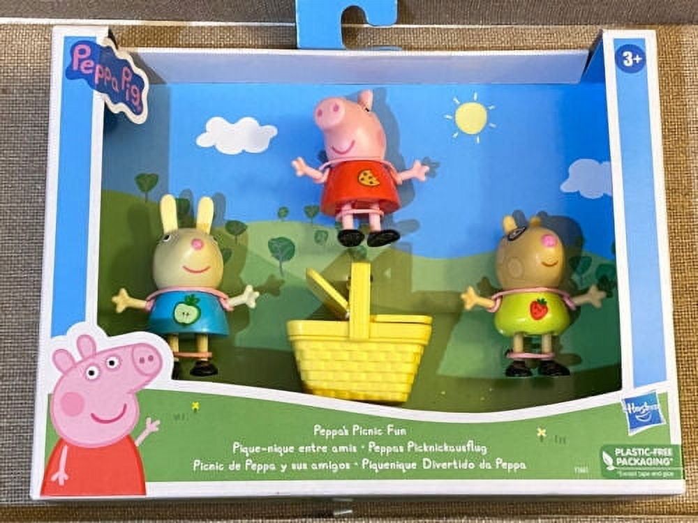 Peppa Pig Picnic Adventure Peppa/ Rebecca Rabbit/Pedro Action Figure, 3 ...