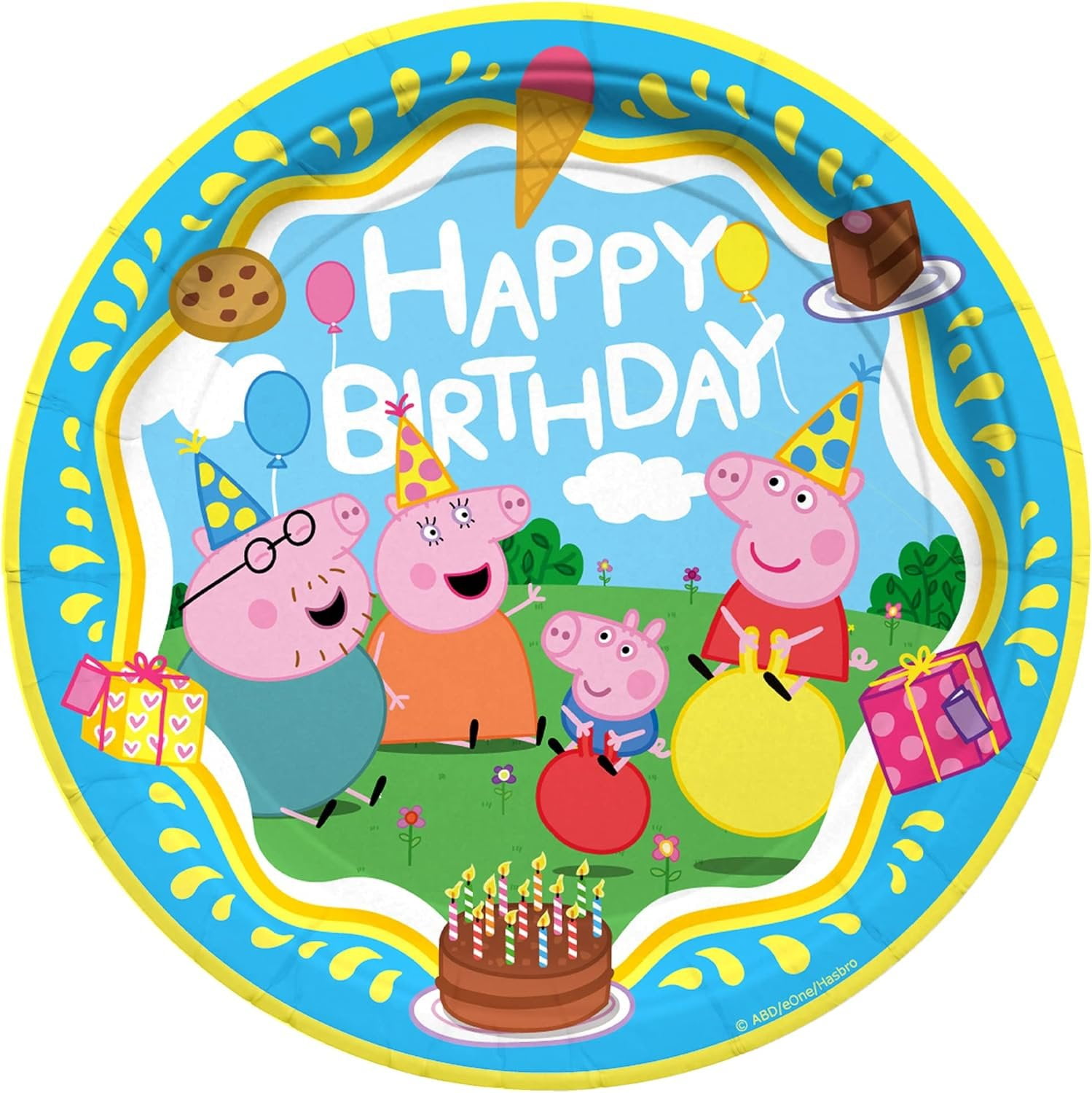 Peppa Pig Plates 7in - Peppa Pig Party Supplies 8 Count - Walmart.com