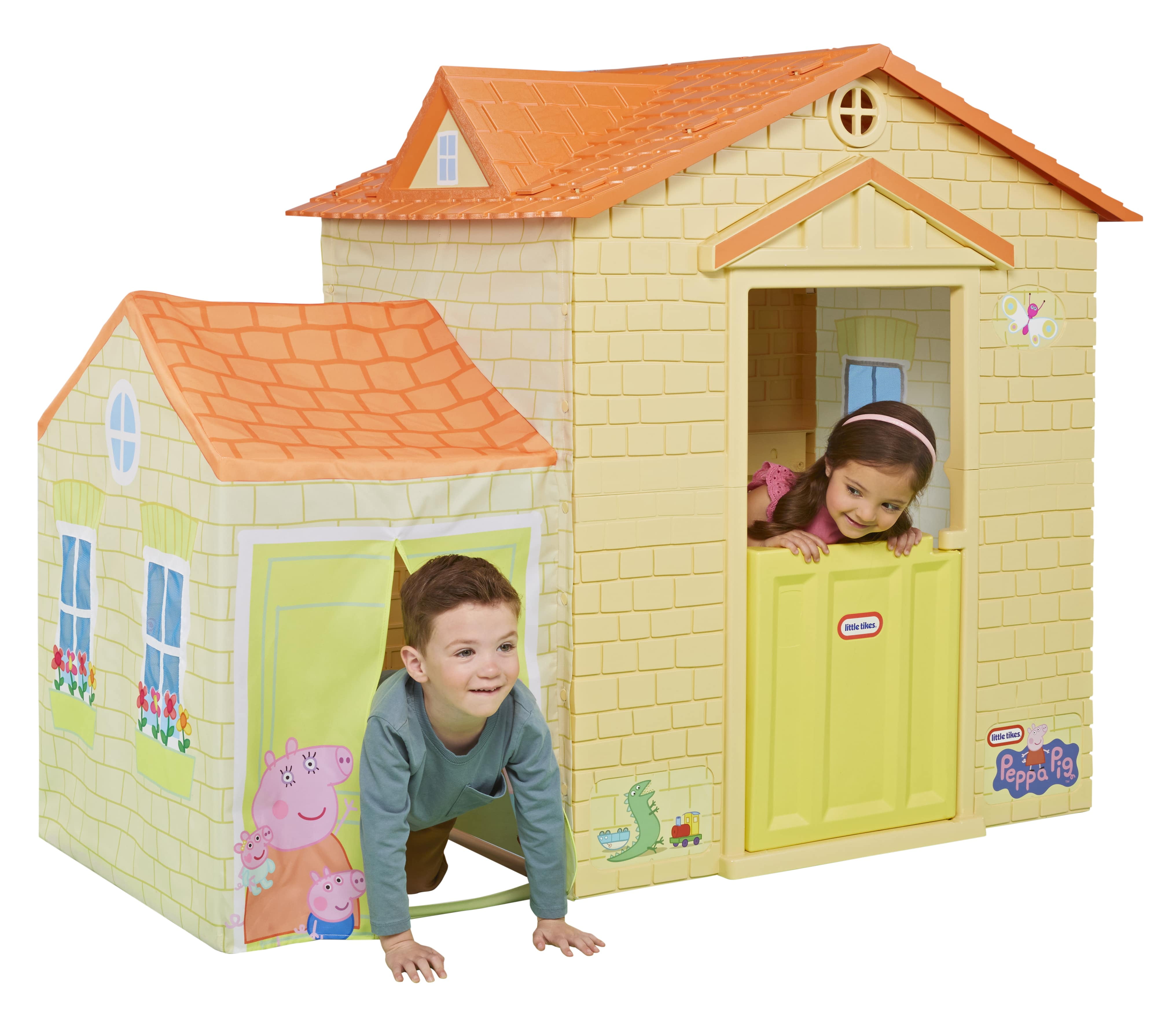 Little Tikes Peppa Pig Playhouse Indoor & Outdoor with Working Doors ...