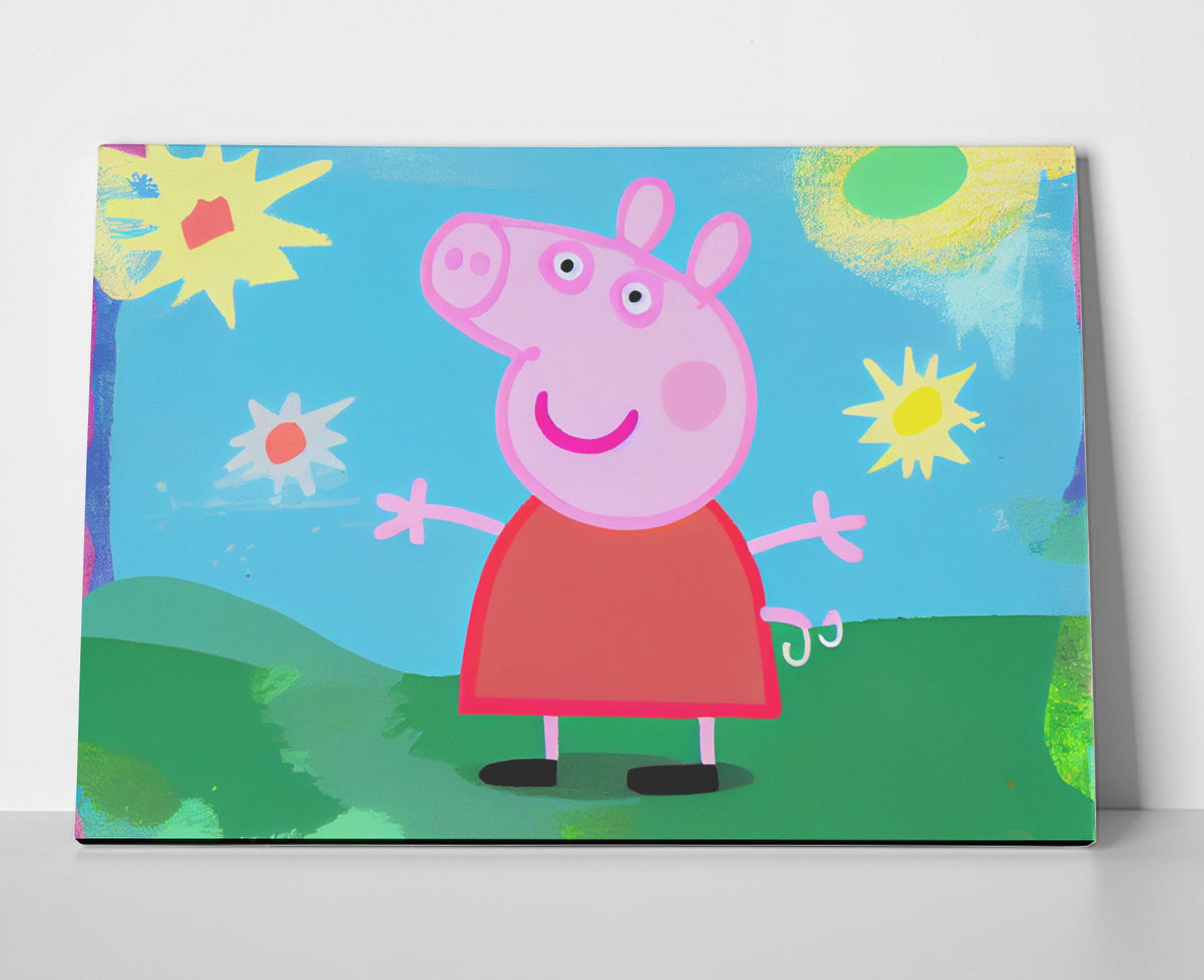 Peppa Pig Poster or Wrapped Canvas - Walmart.com