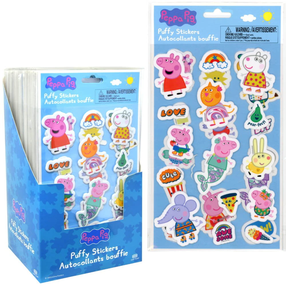 Peppa Pig Puffy Stickers in Display-6 pack - Walmart.com