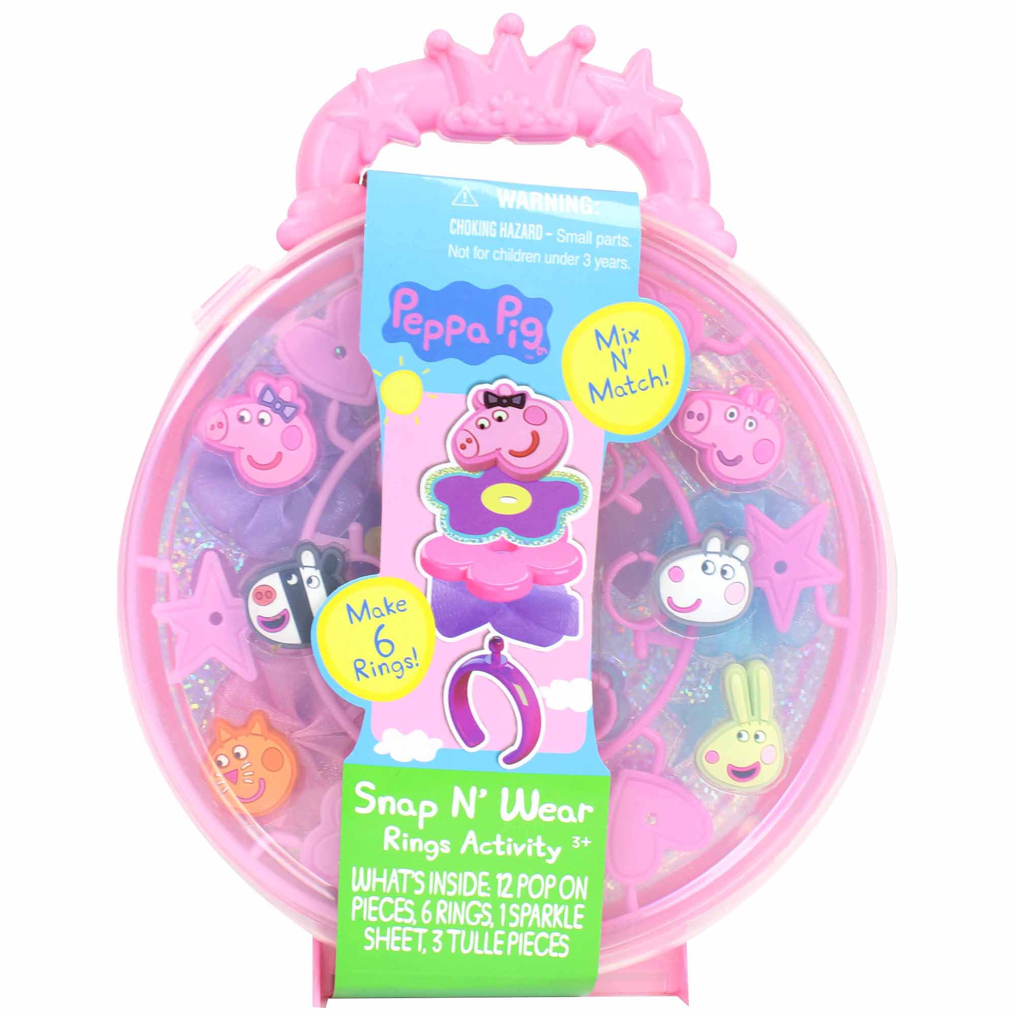 Peppa Pig: Snap N' Wear Rings Activity - Makes 6 Rings, Mix N' Match ...