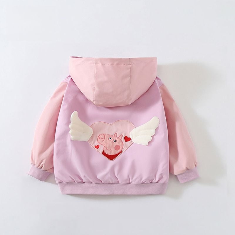 【Peppa Pig】Spring New Fashionable Cartoon Jacket Cute Hooded Coat Top ...