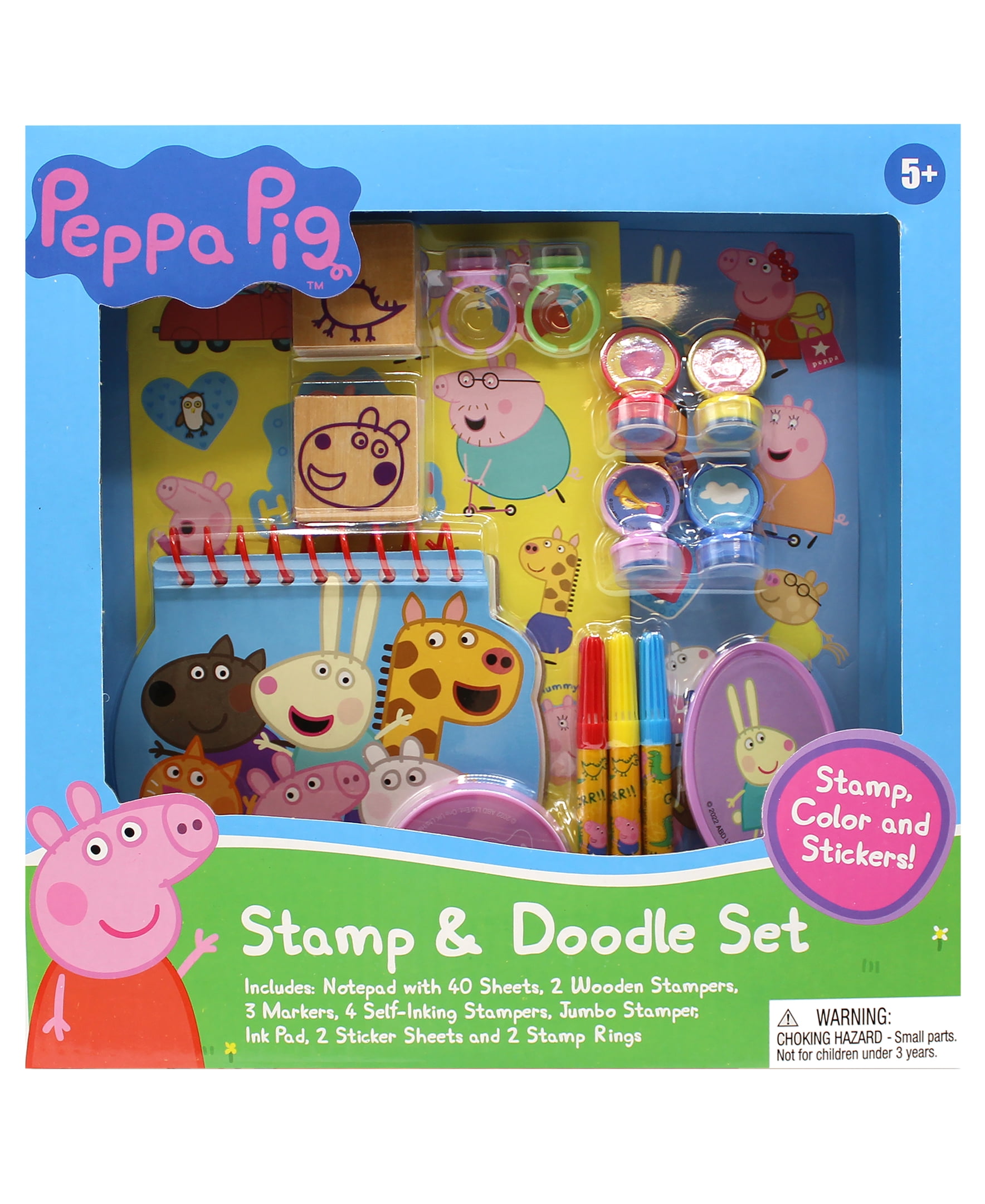Peppa Pig Stamp & Doodle Art Set – Creative Drawing Board with Stamps ...