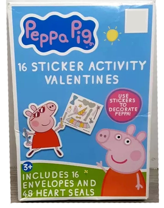 Peppa Pig Sticker Activity Valentine Cards, 16 ct - Walmart.com