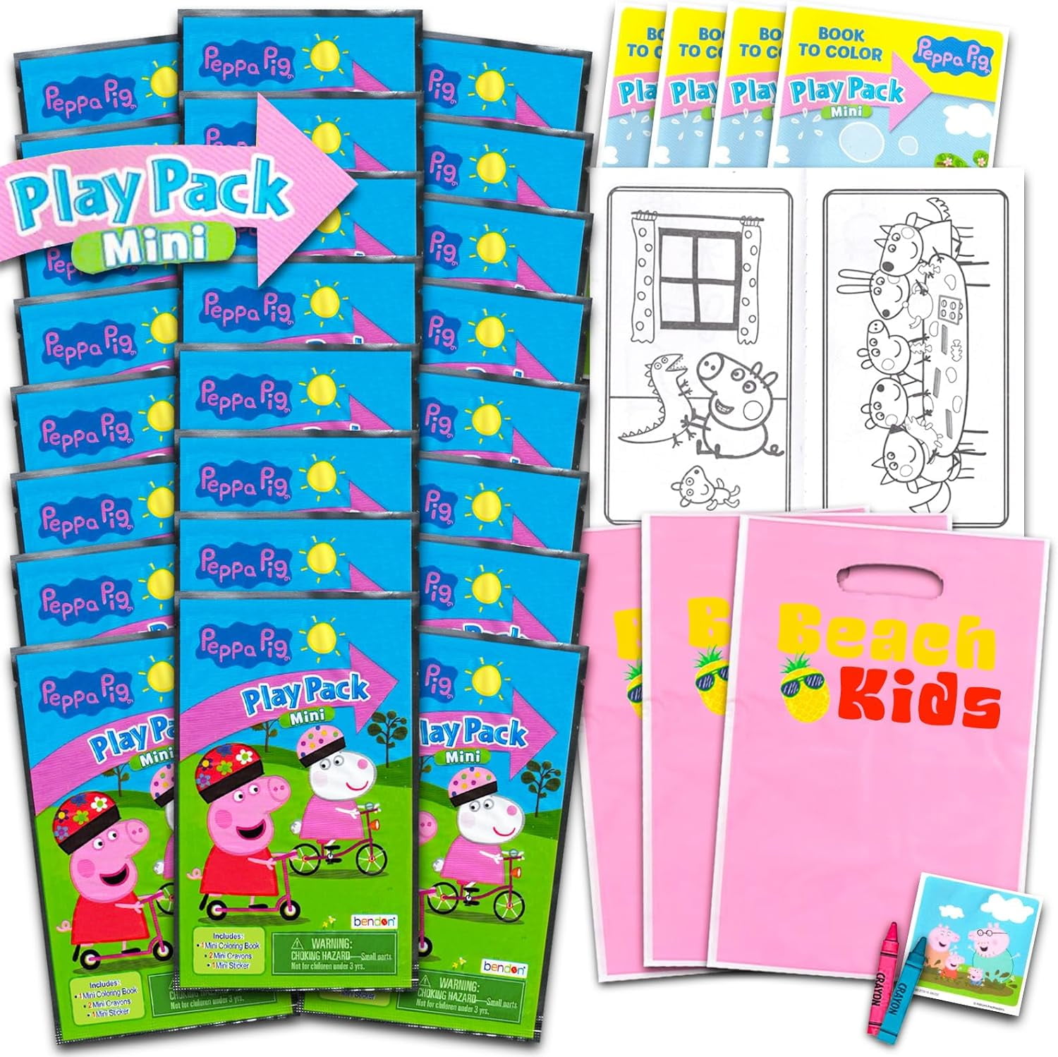 Peppa Pig Store Mini Party Favors Set for Kids - Bundle with 24 Mini ...