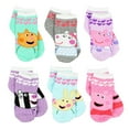Peppa Pig Infant Girls 6 Pack Quarter Socks Set - Walmart.com