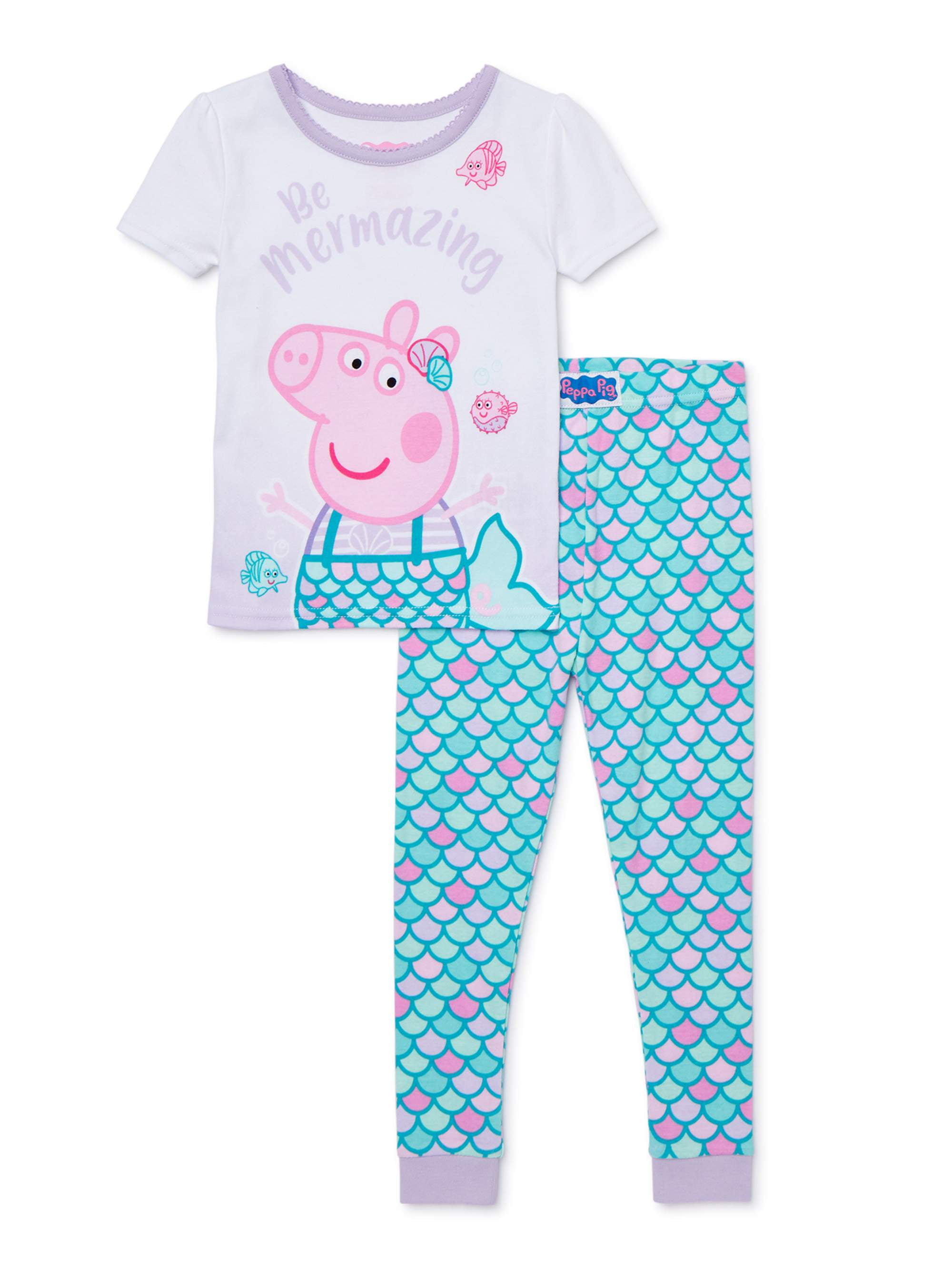 Peppa Pig Toddler Girl 2 Piece Cotton Sleeper - Walmart.com