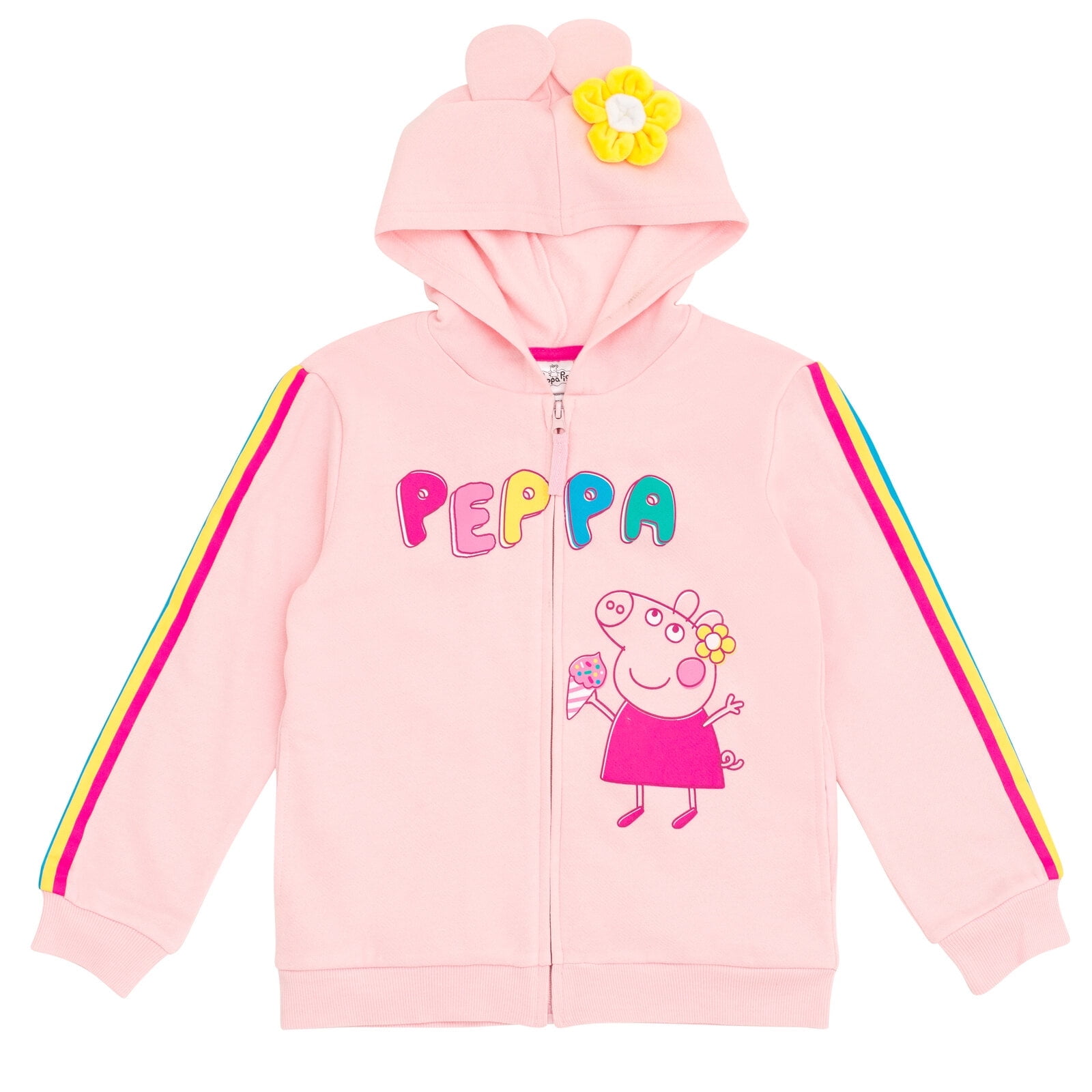 Peppa Pig Toddler Girls Fleece Zip Up Hoodie Pink 5T - Walmart.com