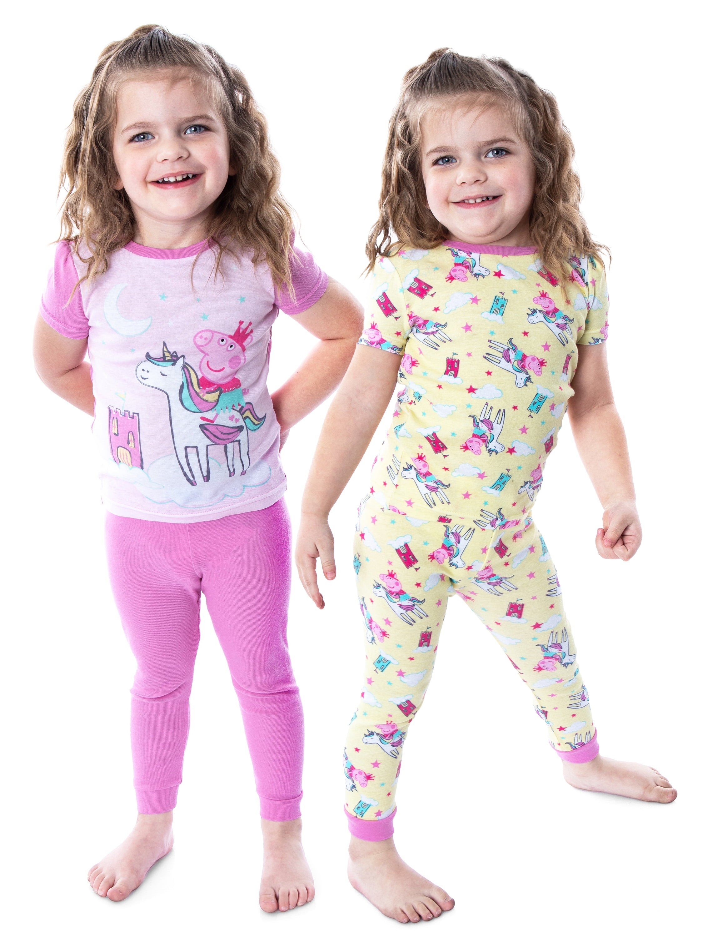 Peppa Pig Toddler Girls Pajamas Princess Peppa On Unicorn 4 Piece ...