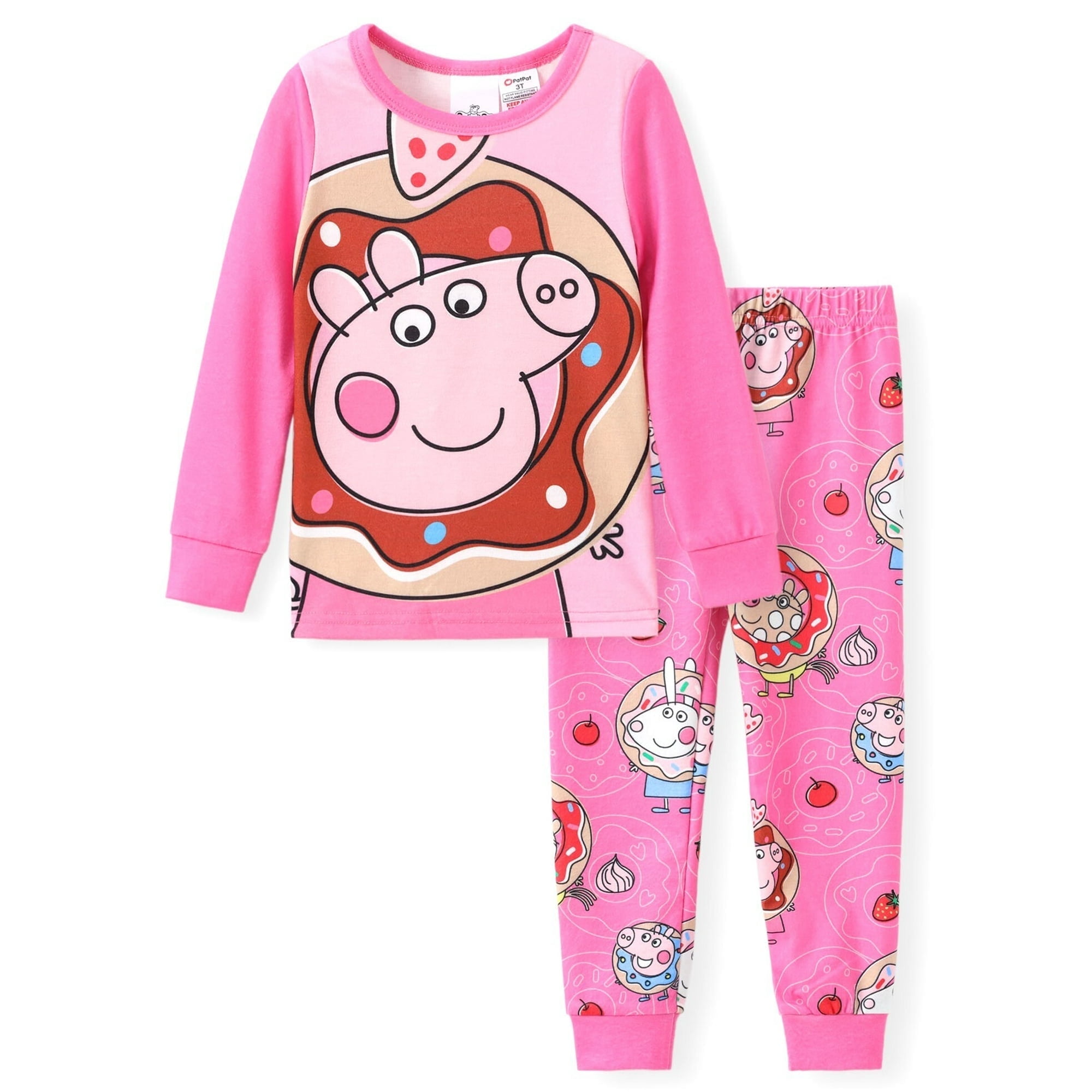 Peppa Pig Toddler Girls Pajamas Snug Fit Graphic Long Sleeve Top and ...