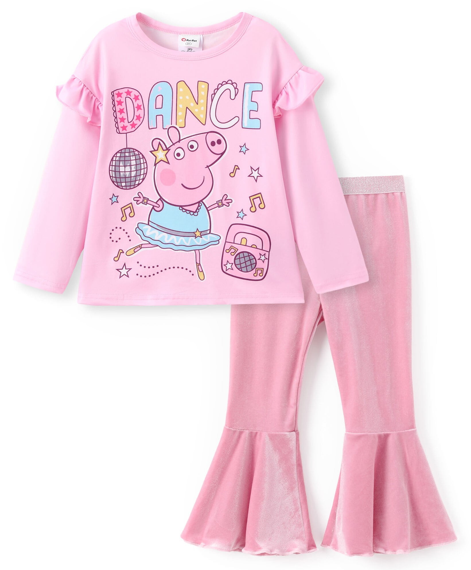 Peppa Pig Toddler Girls Sweatshirts Character Graphic Tops and Velvet ...