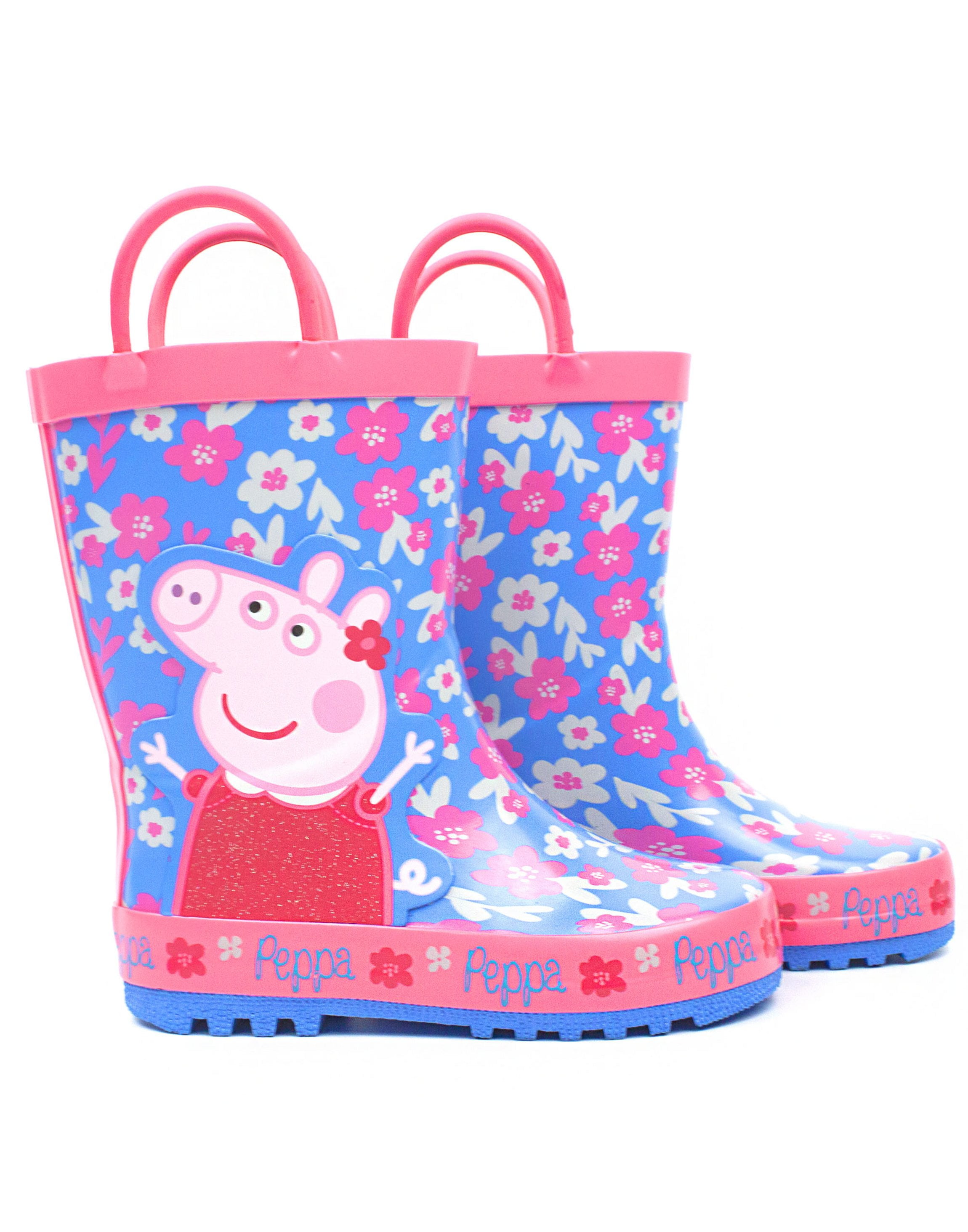 Peppa Pig Girls Blue Wellington Boots with Handles - Walmart.com