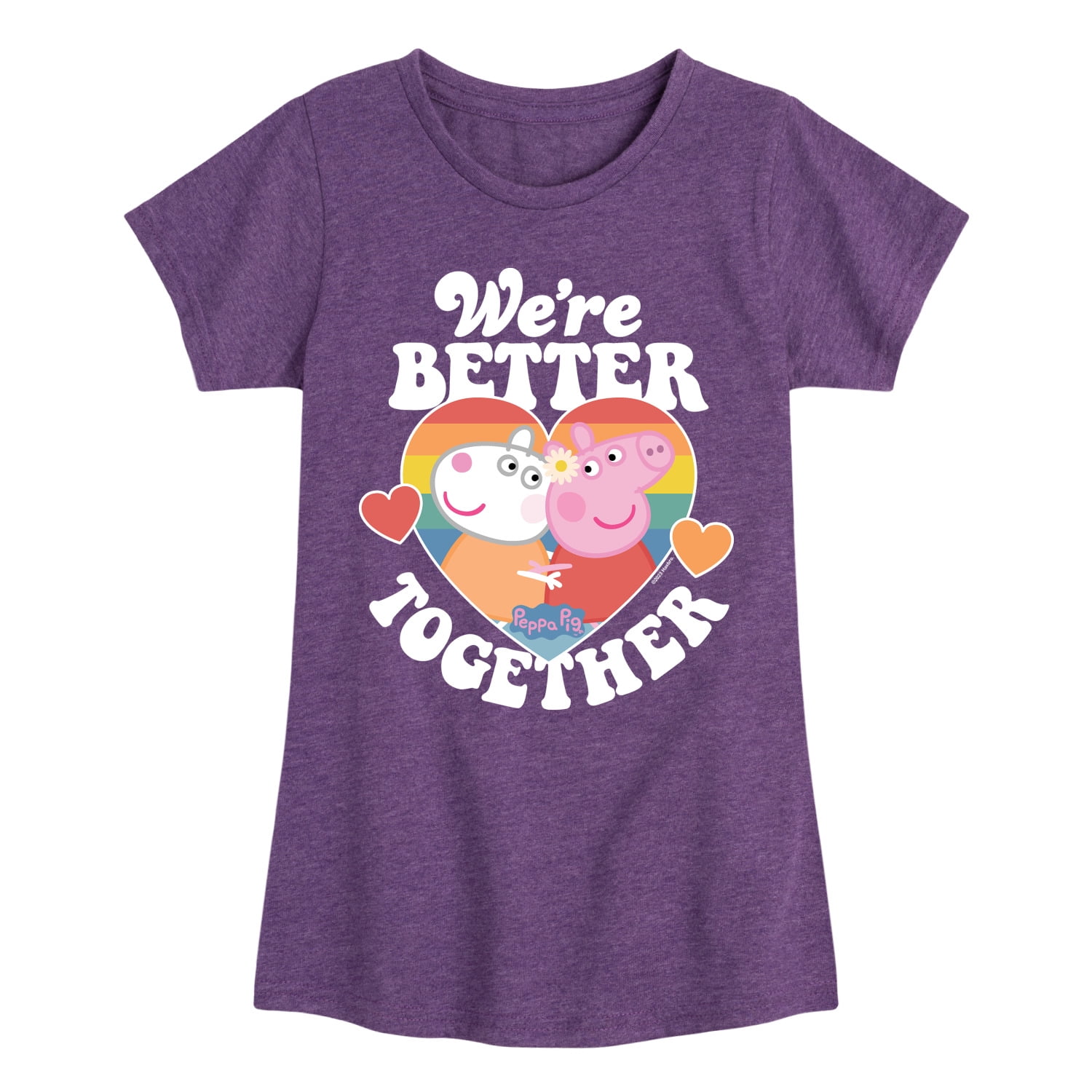 Peppa Pig - Were Better Together - Girls Toddler And Youth Fitted Short ...