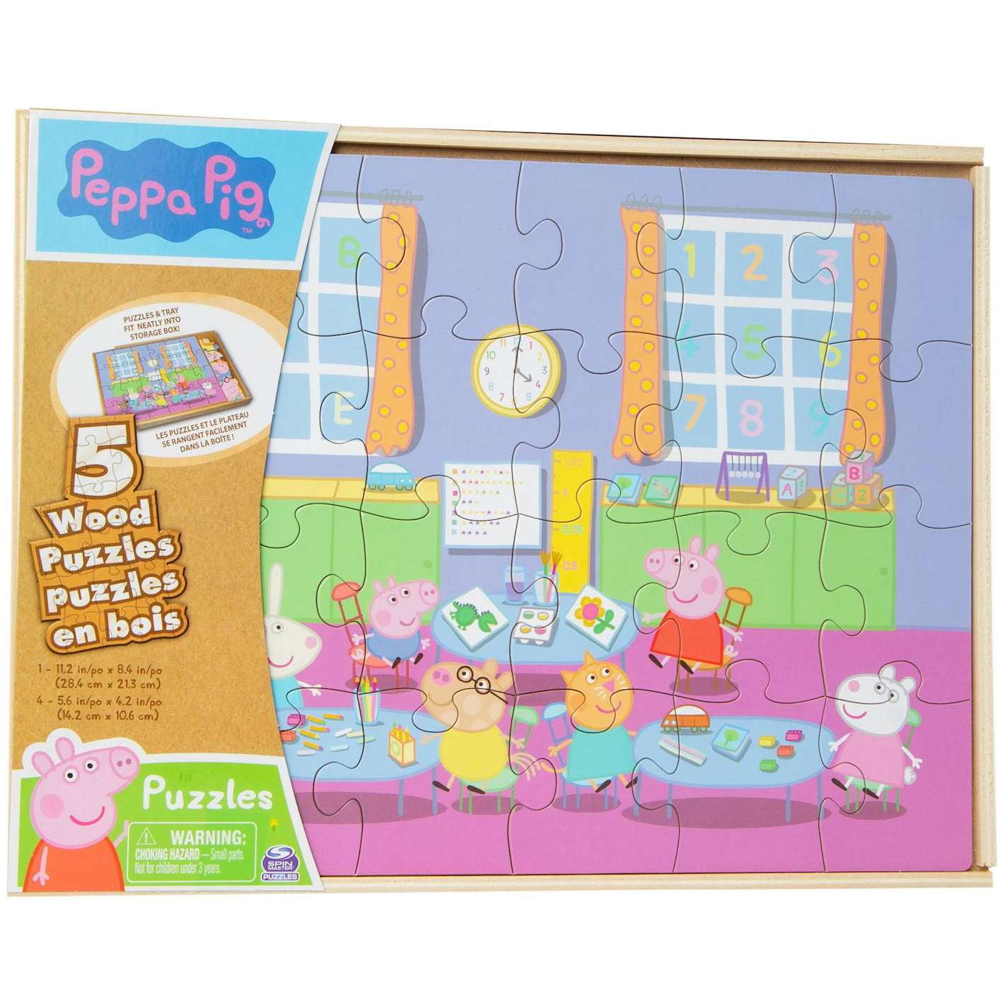 Peppa Pig Wood Puzzles 5-Pack - Walmart.com