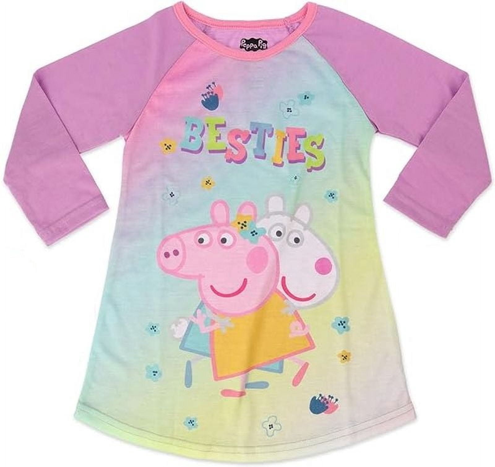 Peppa Pig and Suzy Sheep Best Friends Toddler Girl's Nightgown, Gown ...