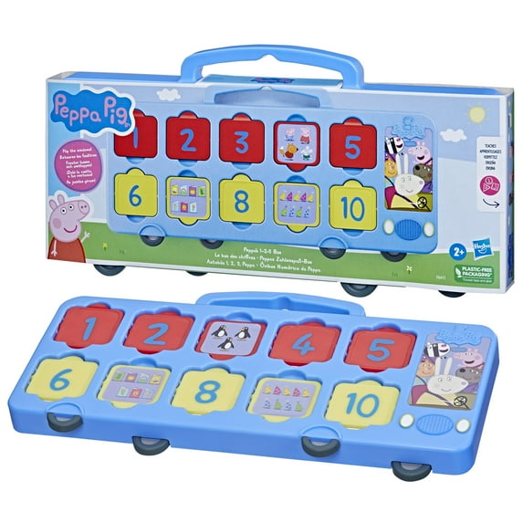 Peppa Pig's 1-2-3 Bus, 1 to 10 Counting Toys, Interactive Preschool ...