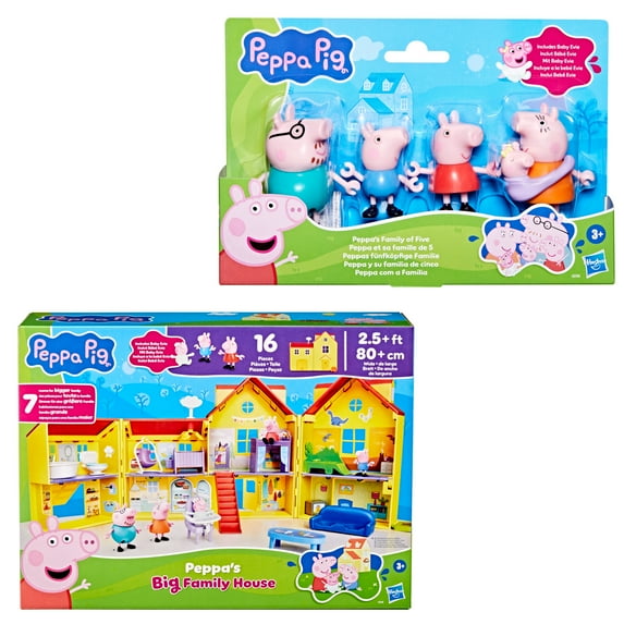 Peppa's Big Family House and Family Pack Bundle - Walmart.com