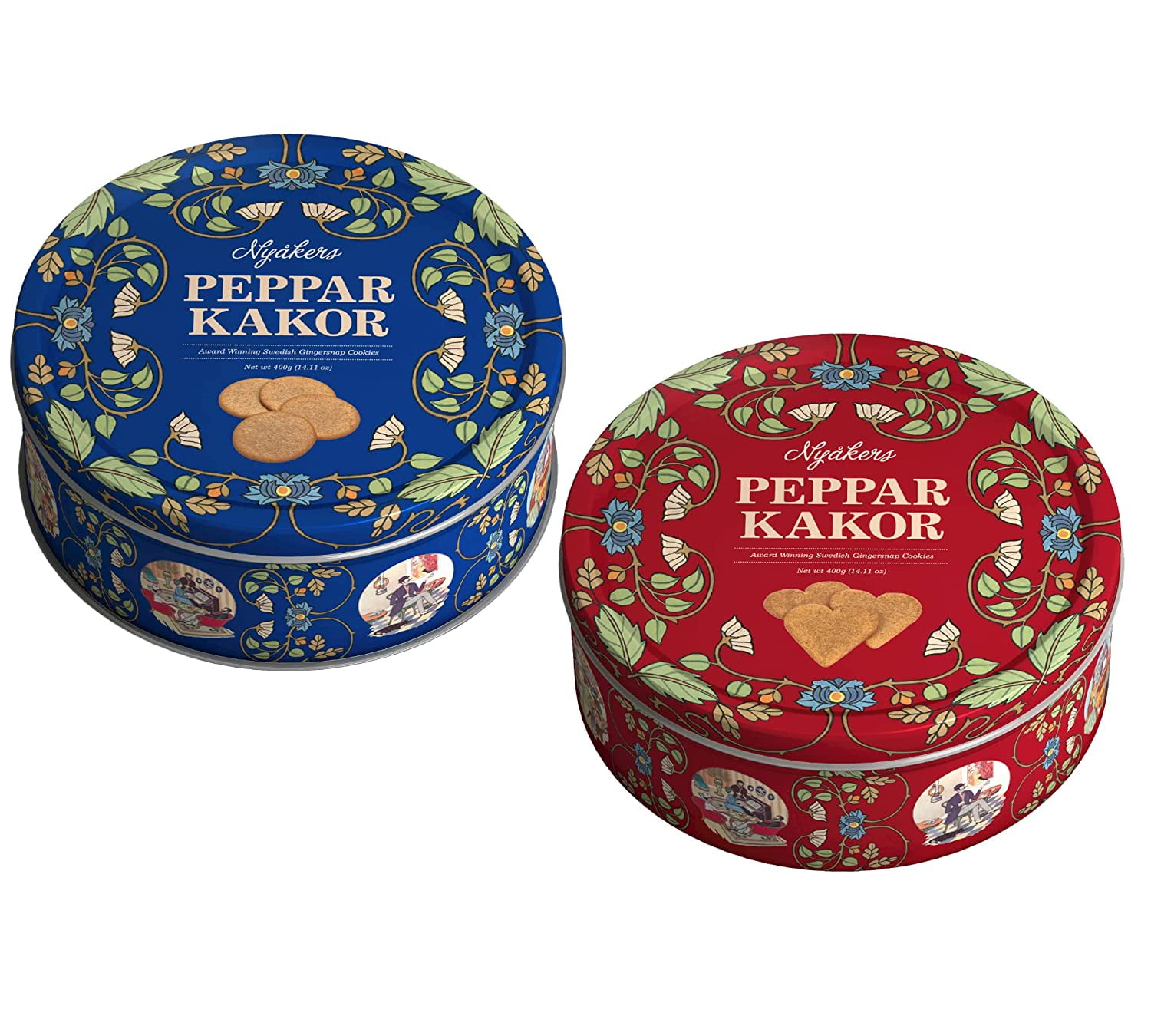 Pepparkakor Swedish Snaps - Round & Heart-Shaped Sweet Cookies ...