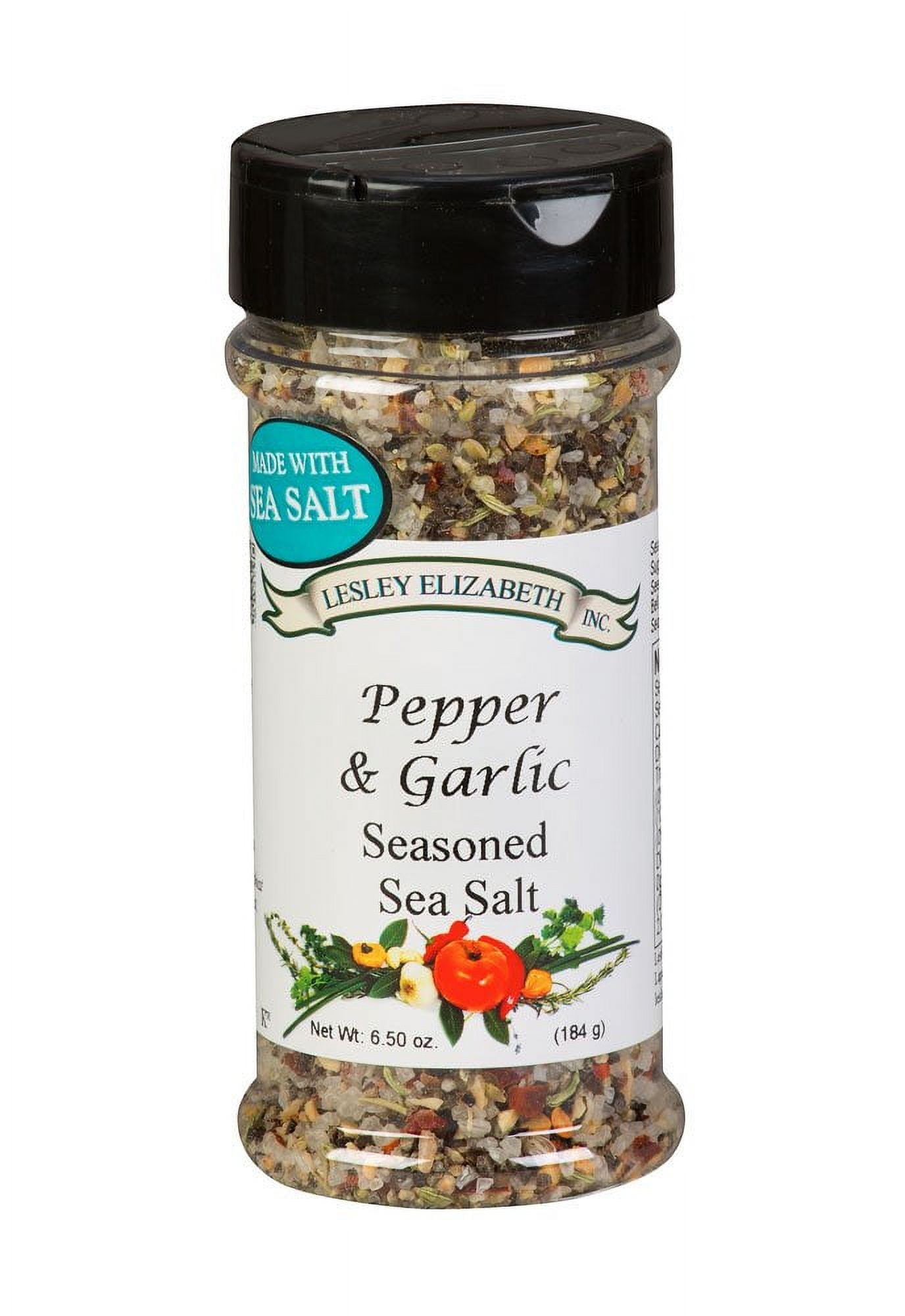 Lesley Elizabeth, Pepper & Garlic, Seasoned Sea Salt, Salt Lovers, Use ...
