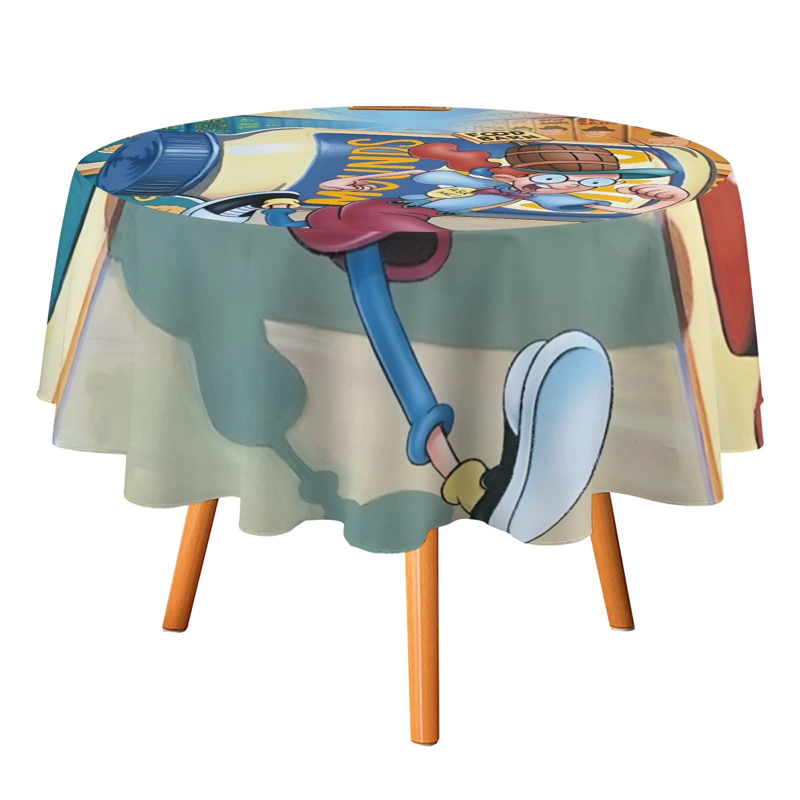 Pepper Ann-Theme Round tablecloth has an iconic print, fits most tables ...