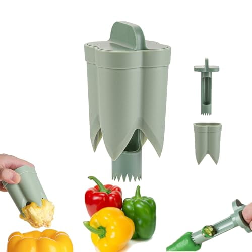 Pepper Corer, Pepper Seed Corer Remover, Green Bell Chili Jalapeno ...