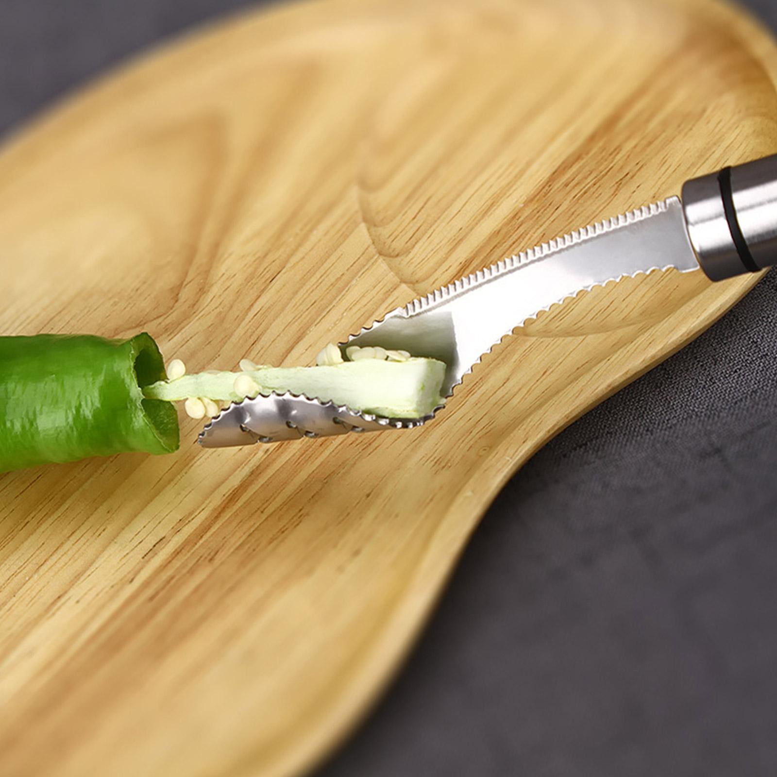Pepper Corer Seed Remover Tool Zucchini Cucumber Core Stainless Steel ...