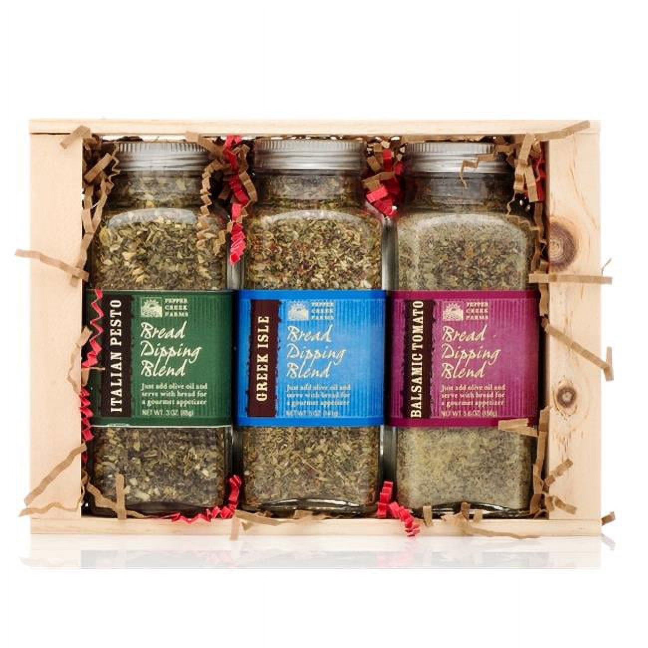 Pepper Creek Farms Italian Pesto & Greek Isle - Balsamic Tomato Bread ...