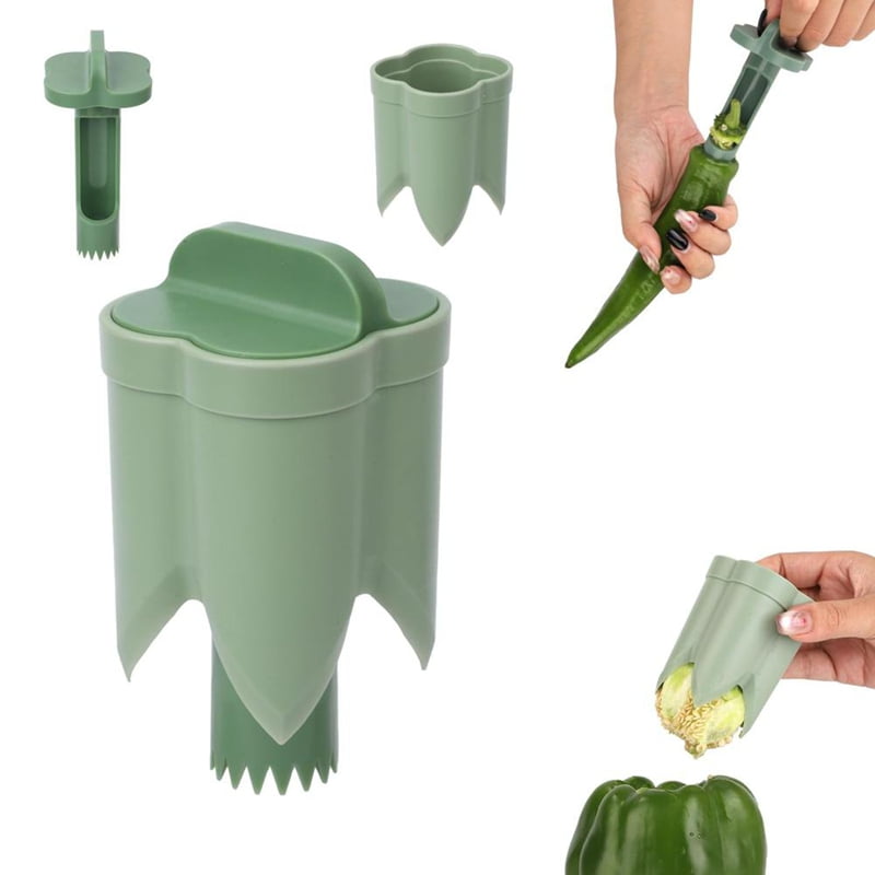 Pepper Deseeder -Skin Green Pepper Corer Deseeder Fruit and Vegetable ...