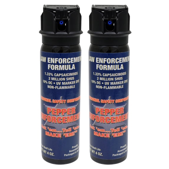 Pepper Enforcement 2-PACK Splatter Stream Pepper Spray - Maximum ...