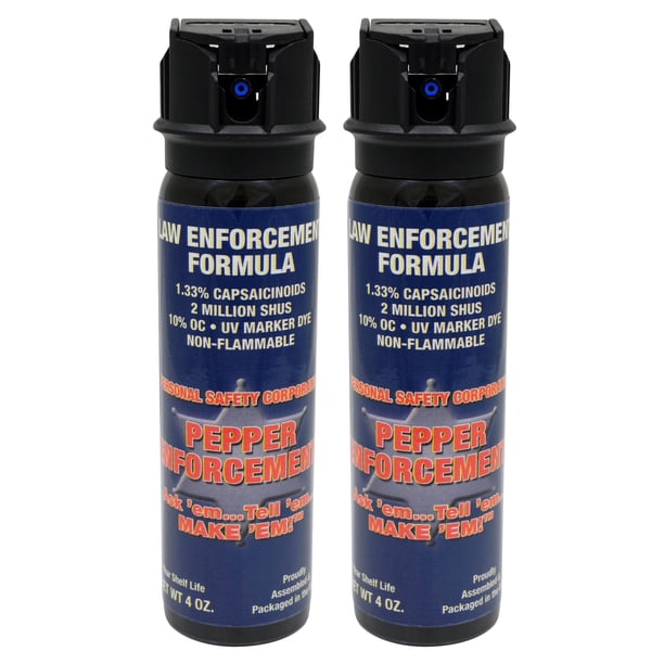 Pepper Enforcement 2-PACK Splatter Stream Pepper Spray - Maximum ...