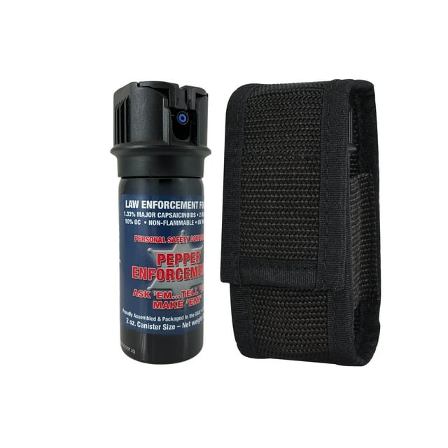 Pepper Enforcement 2 oz. Splatter Stream Pepper Spray with Belt Loop ...