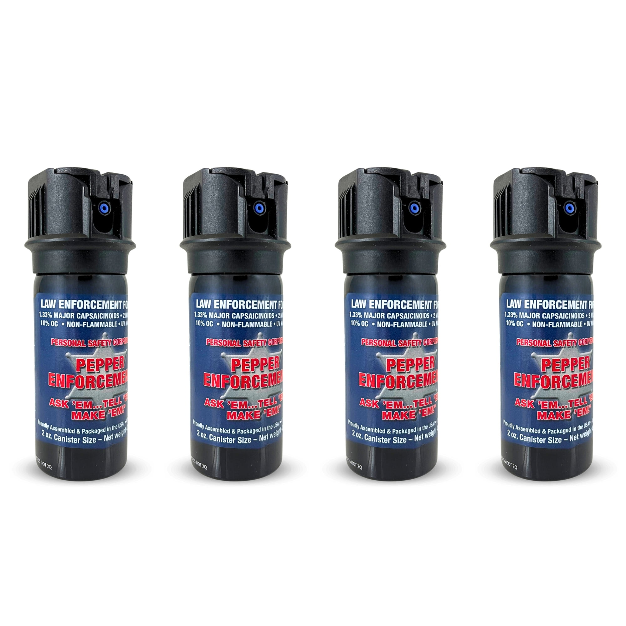 Pepper Enforcement 4-Pack Fogger Flip-Top Pepper Spray for Self Defense ...